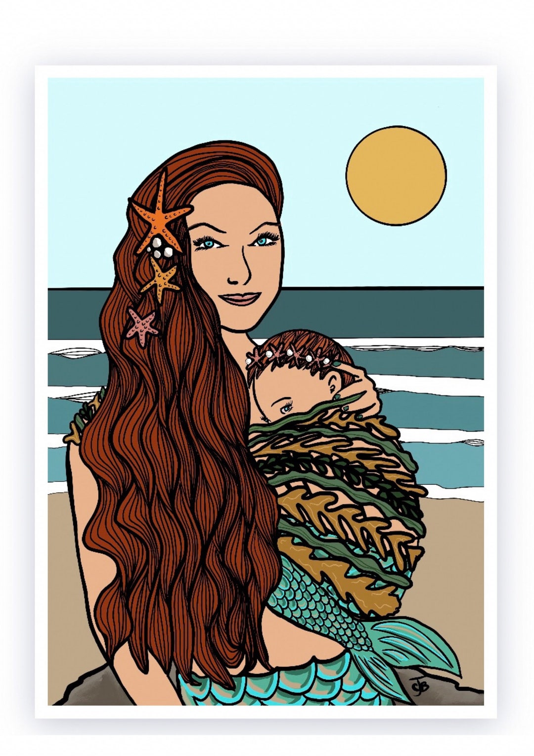 Mermaid Mama - Mother and Son - Mother and Daughter - New Baby ...