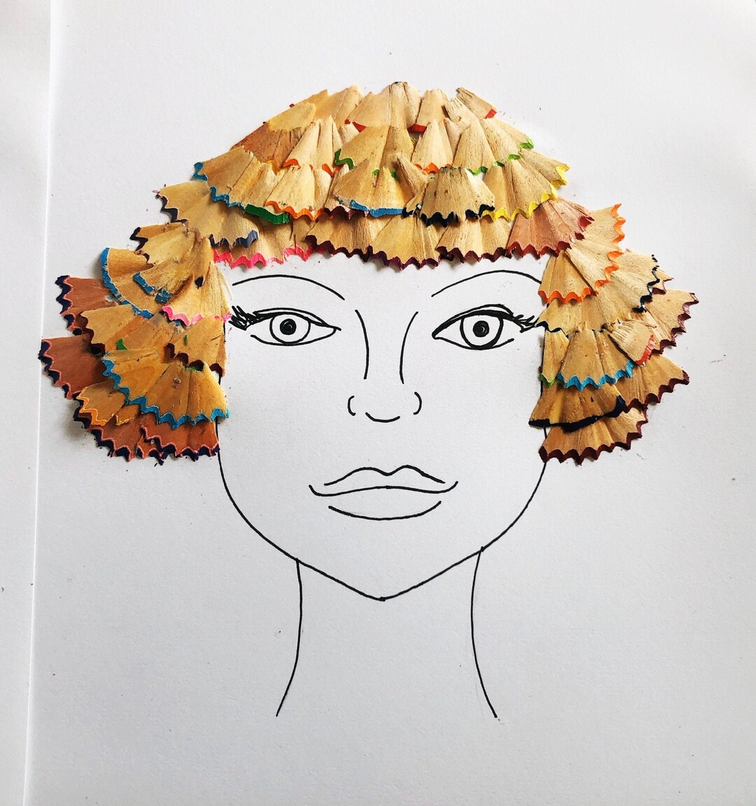 Printable Kids Art Ideas Face Template Pencil Crayon Shaving Art Art ...