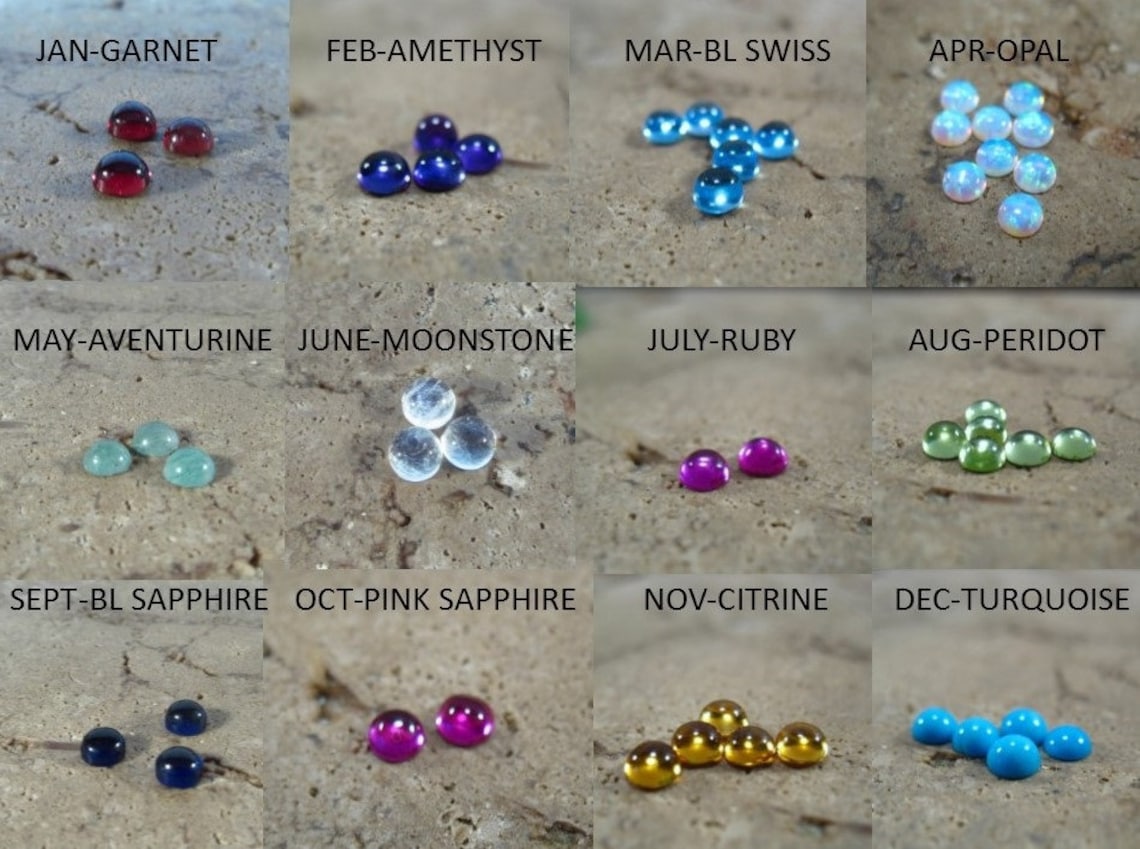 Mens Birthstone Necklace Pendant Family Birthstone Jewelry | Etsy