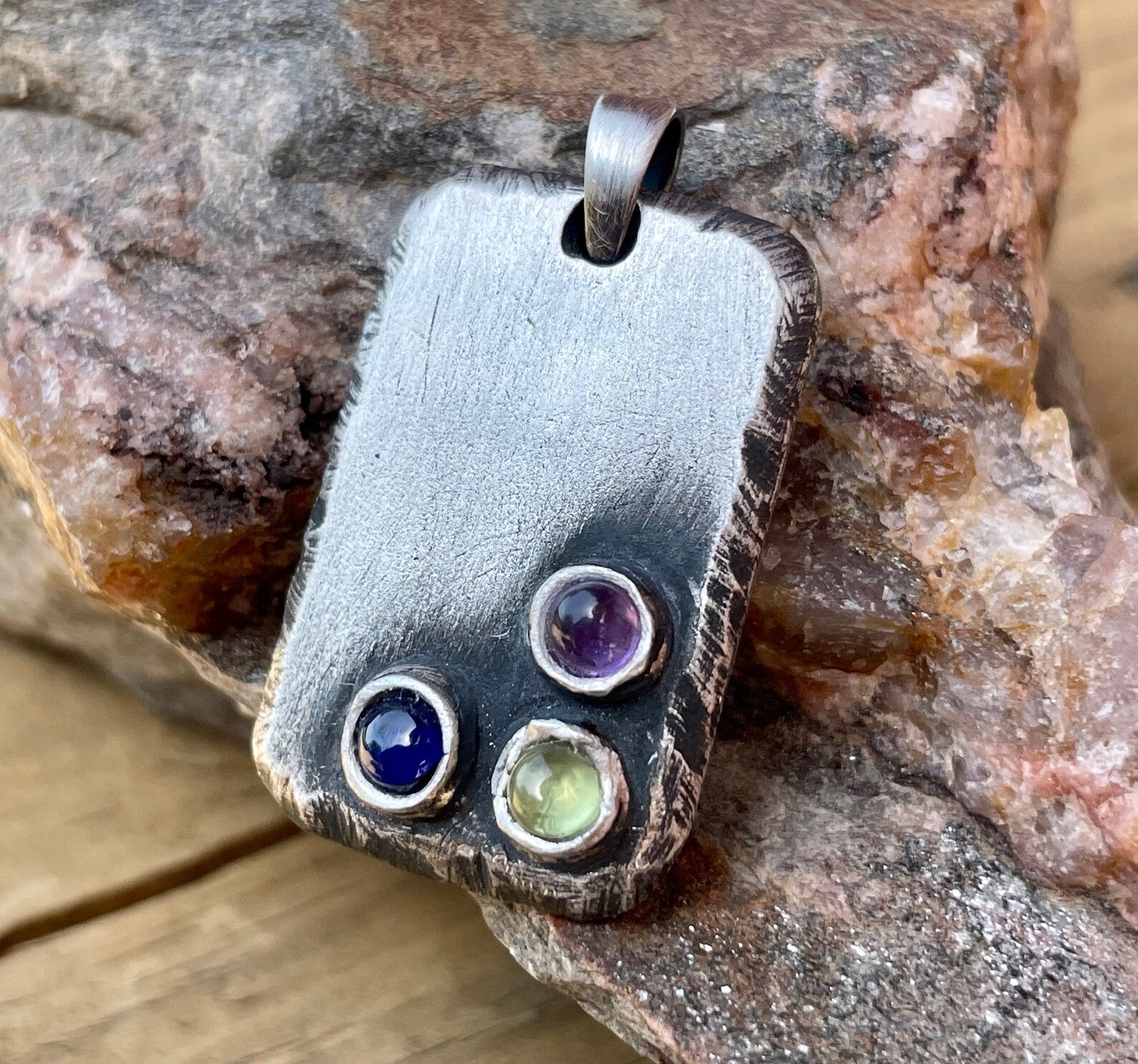 Mens Birthstone Necklace Pendant Family Birthstone Jewelry - Etsy