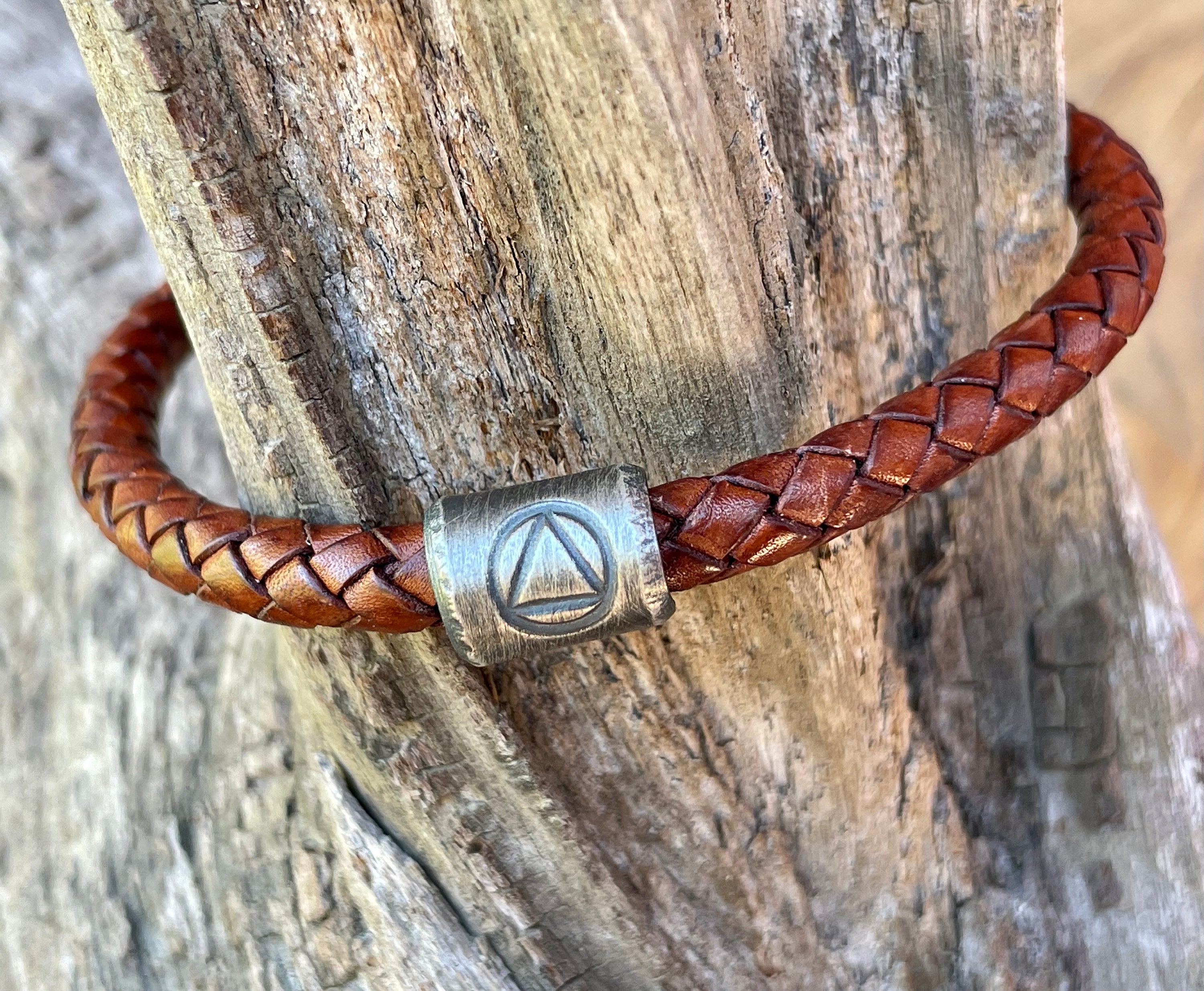 Mens Recovery Bracelet Sobriety Gift for Him Sober Anniversary - Etsy