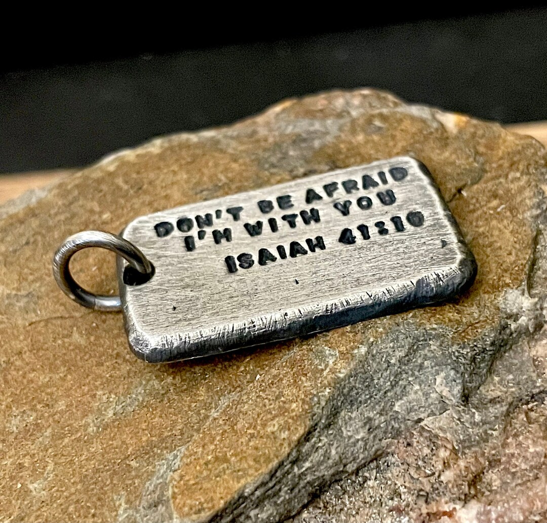 Personalized Scripture Pendant Necklace in Sterling Silver for Men ...