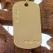 Gold Dog Tag Necklace Pendant Personalized Hand Stamped Engraved Gold ...