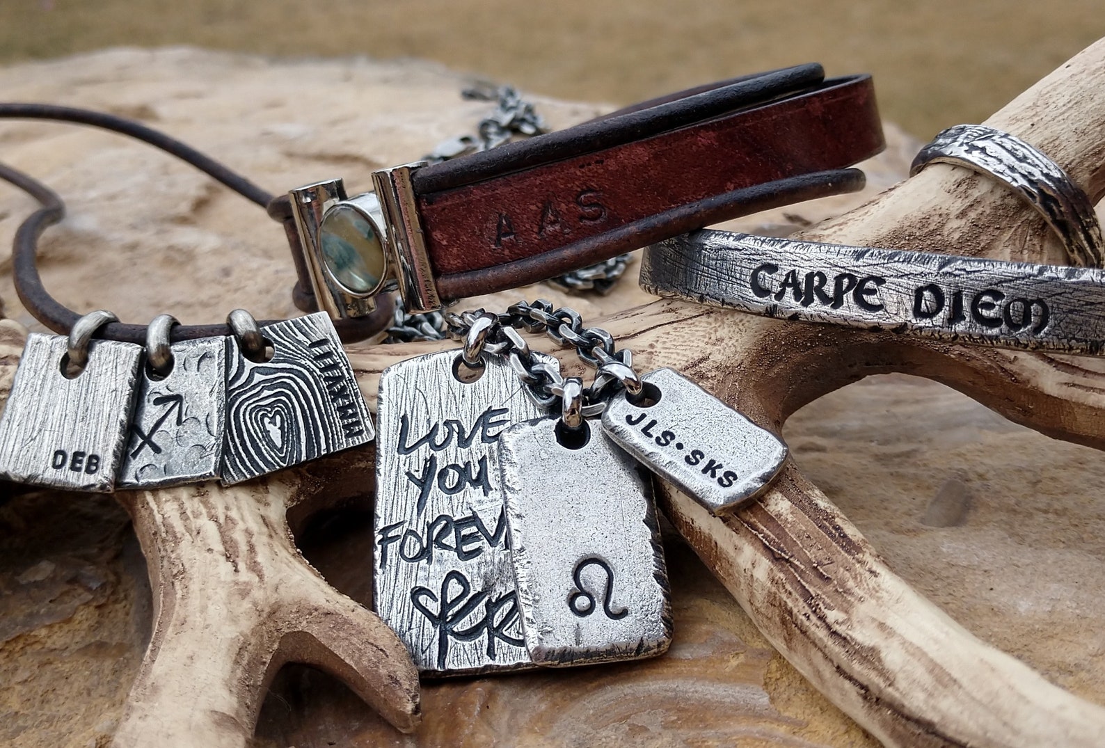 Mens Birthstone Necklace Pendant Family Birthstone Jewelry | Etsy