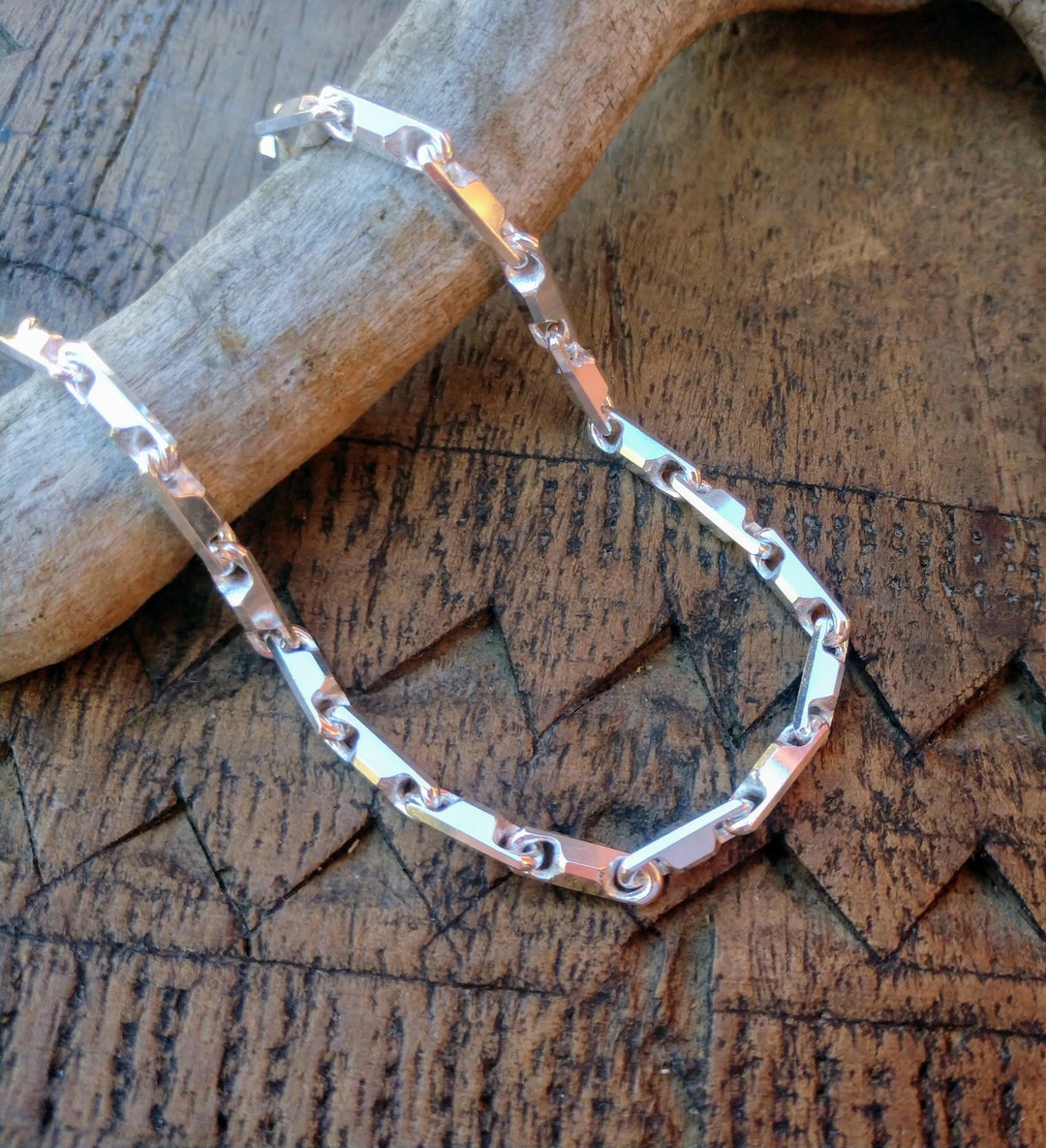 Heshe Chain: Oxidized Sterling Silver Necklace, Heavy Link Pendant ...