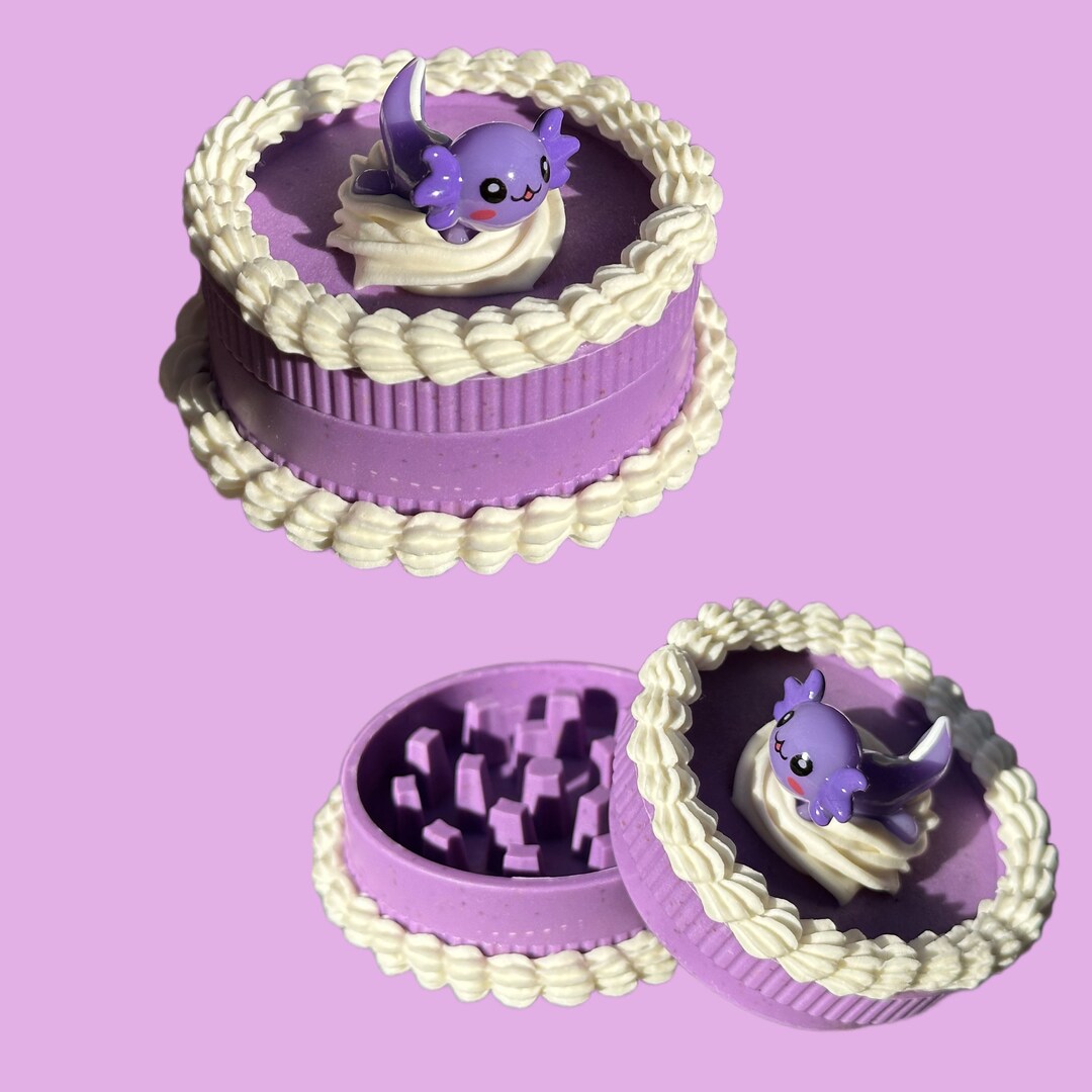 Purple Axolotl Fake Cake Grinder - Ready to Ship - Etsy
