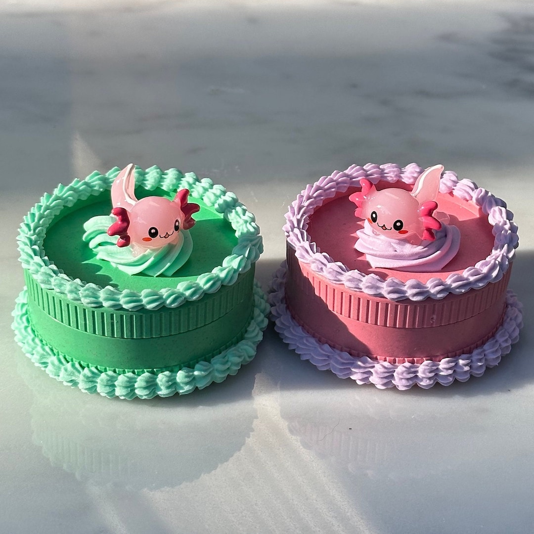 Customizable Axolotl Cake Grinder - Fake Cake Grinder - Cute Axolotl ...