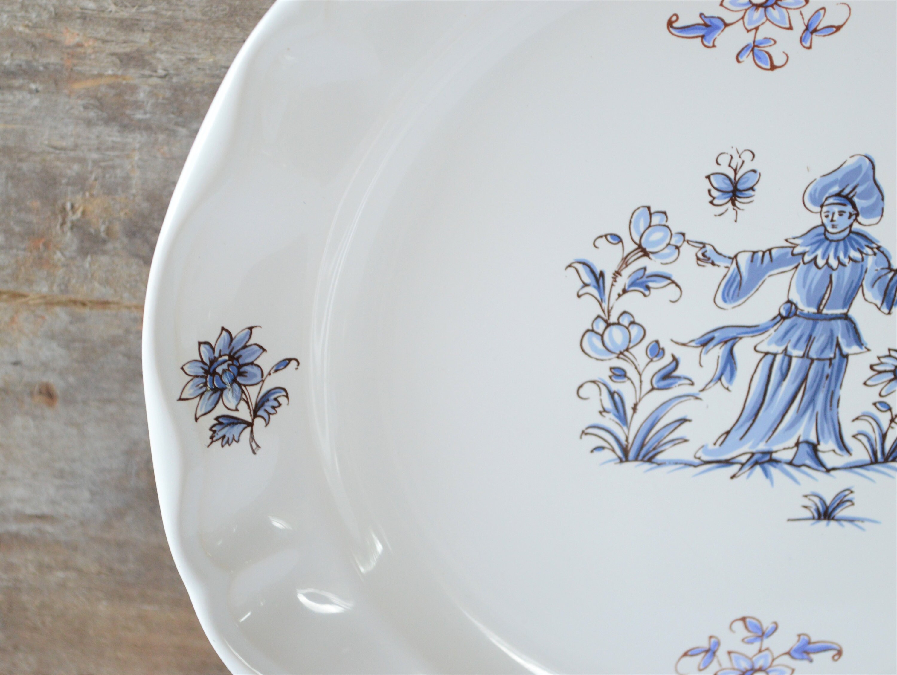 French Vintage Decorative Plate Provencal Blue and White | Etsy