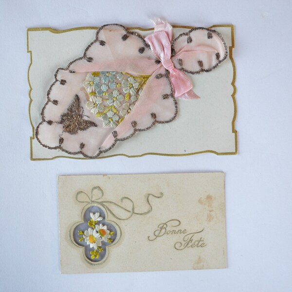 Embroidered Postcard - Etsy