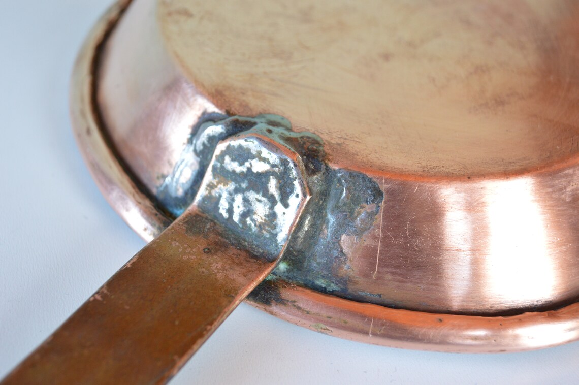 Vintage Copper Frying Pan Small French Antique Copper - Etsy