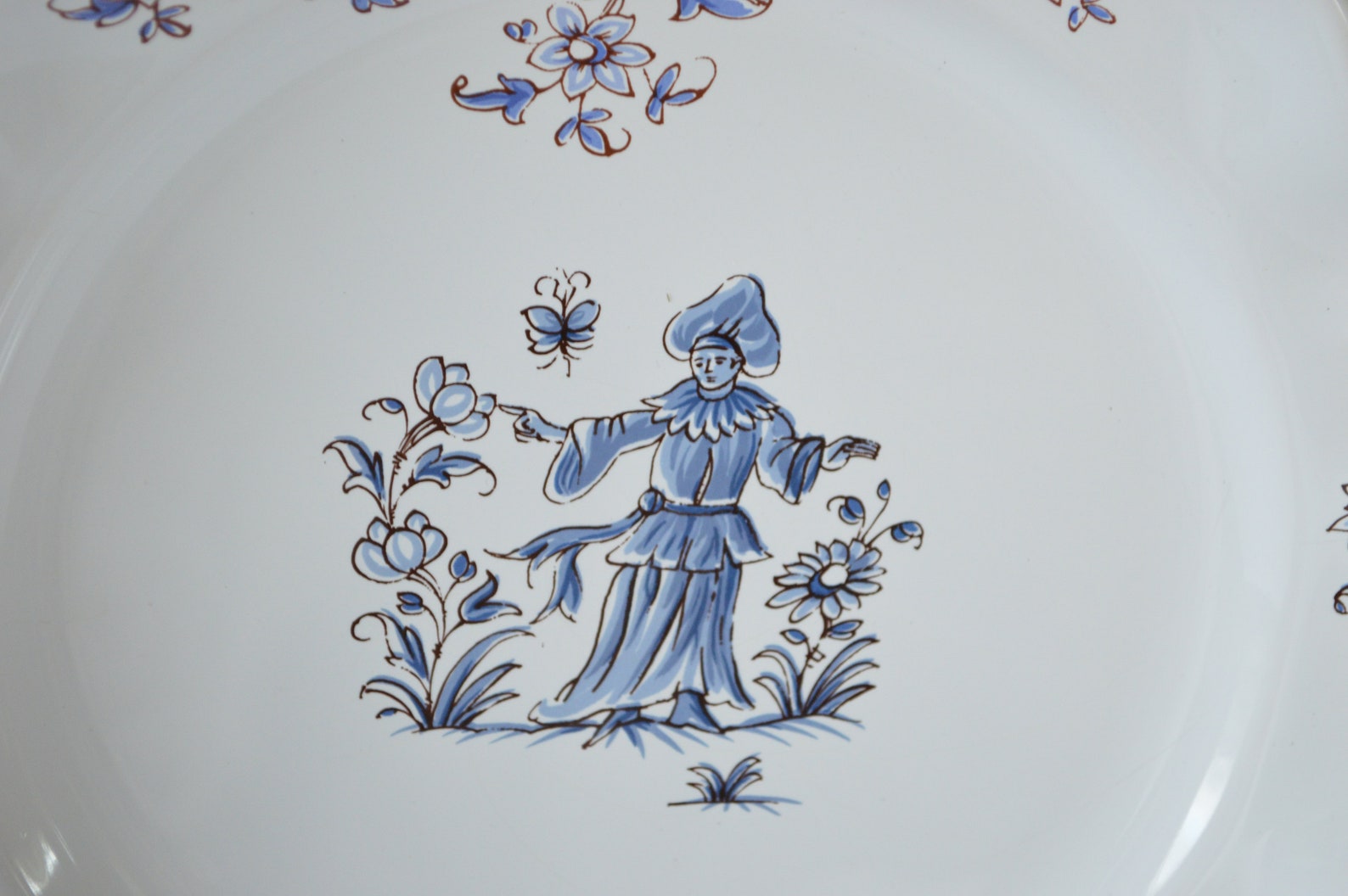 French Vintage Decorative Plate Provencal Blue and White - Etsy