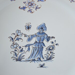 French Vintage Decorative Plate Provencal Blue and White - Etsy
