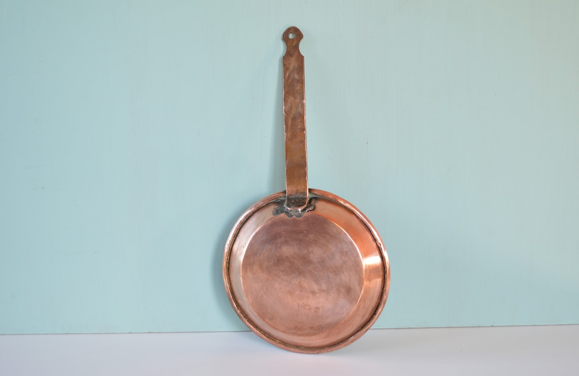 Vintage Copper Frying Pan Small French Antique Copper - Etsy