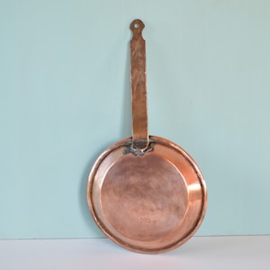 Vintage Copper Frying Pan - Small French Antique Copper Shallow Pan ...