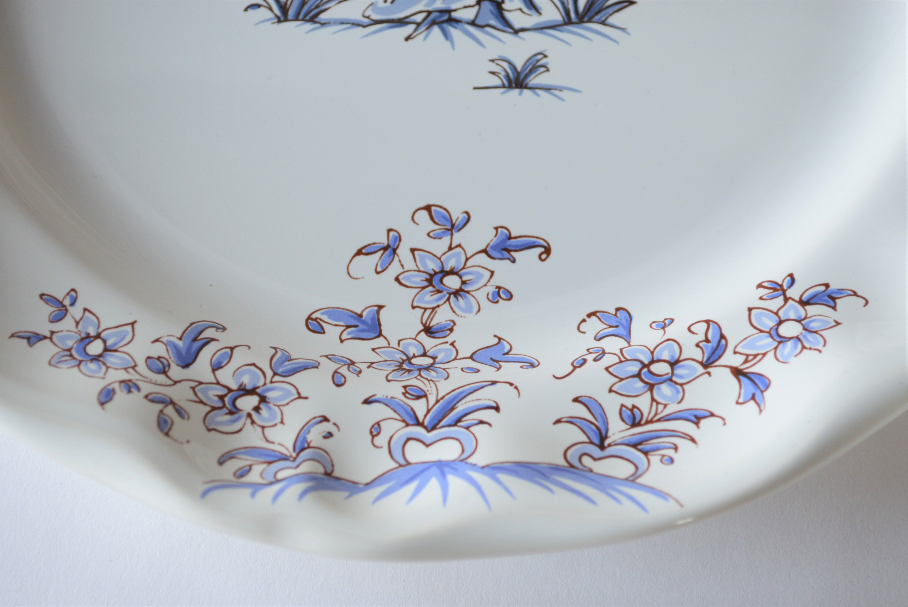 French Vintage Decorative Plate Provencal Blue and White | Etsy