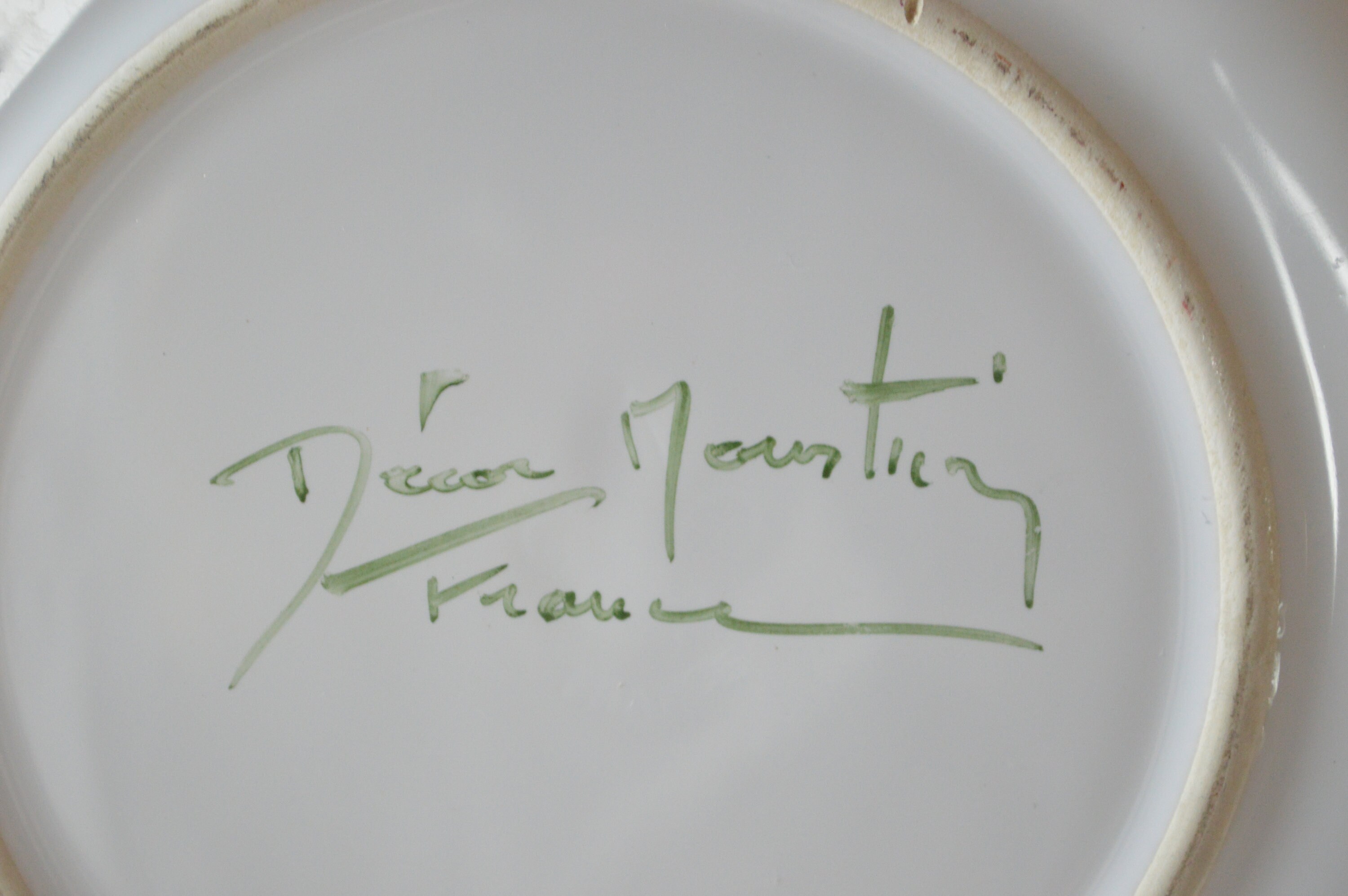 French Vintage Decorative Plate Provencal Blue and White | Etsy