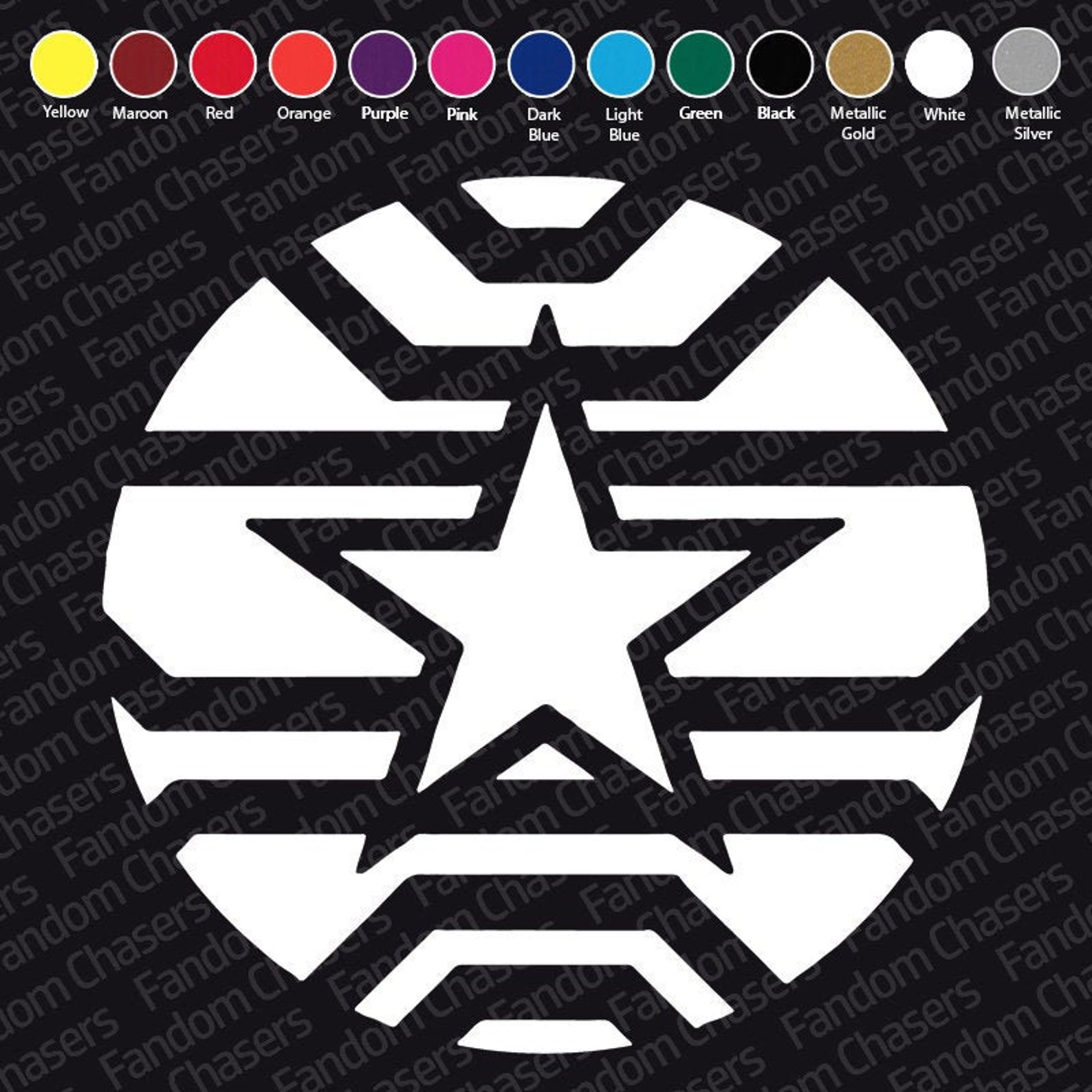 Marvel Decal Bucky Symbol Bumper Sticker Unique Fandom | Etsy