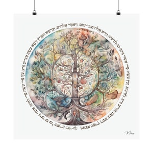 Genesis Hebrew Verses, Tree of Life Mandala, Israel Art, Bible Phrases ...