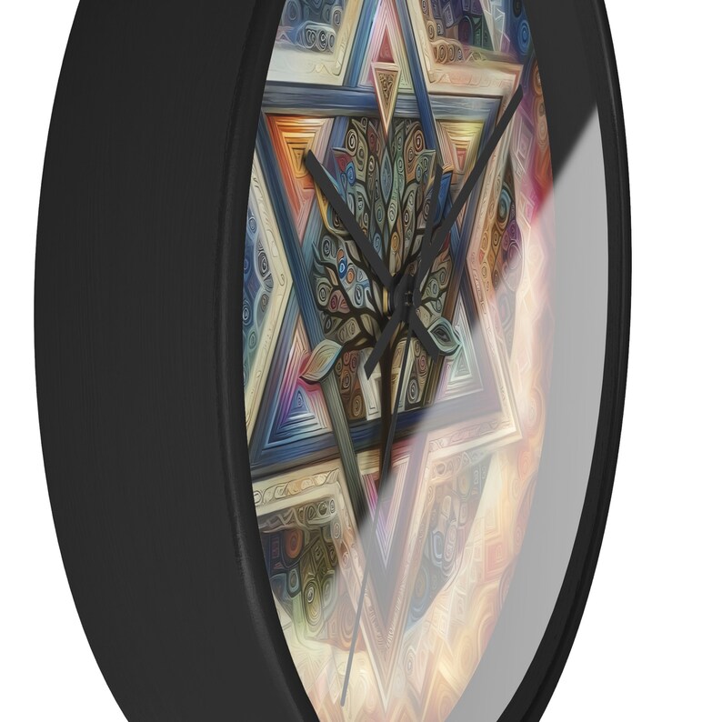 Star of David Tree of Life Wall Clock, Jewish Mandala Art - Etsy