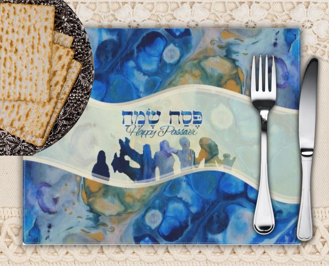 Passover Placemat, Pesach Seder Table Decor, Israeli Design - Etsy