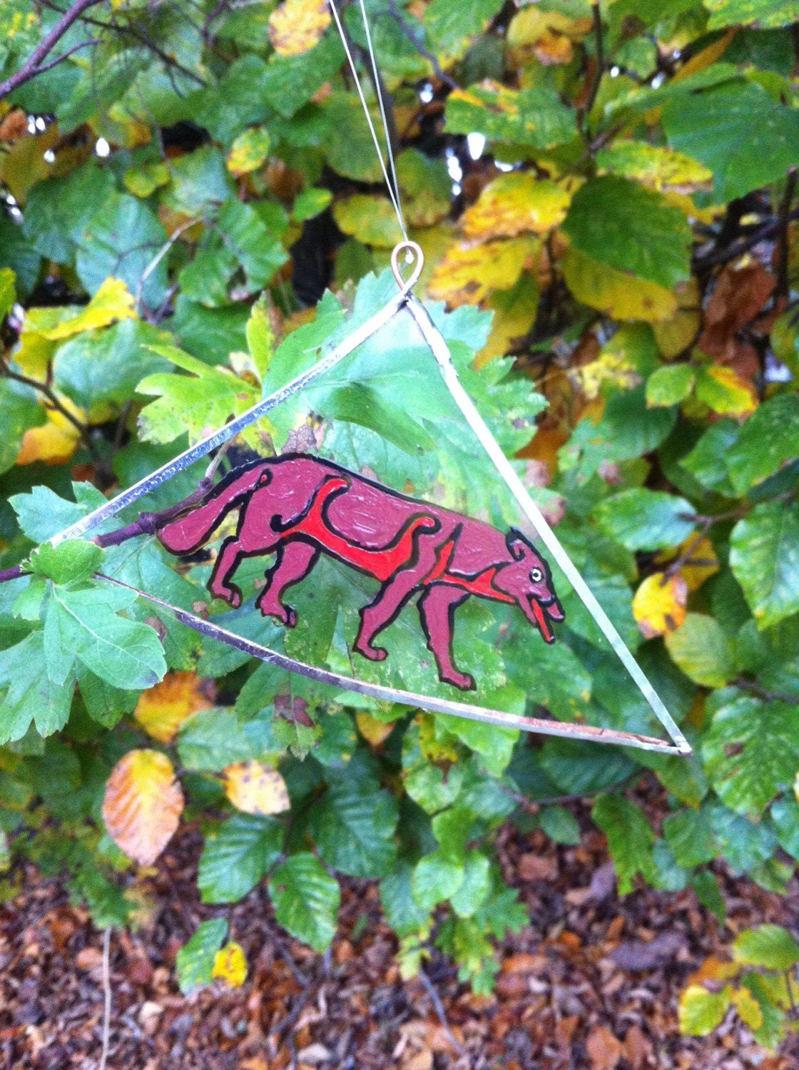 Ardross Wolf Pictish Hand Painted Glass Shard Window Hanger - Etsy UK
