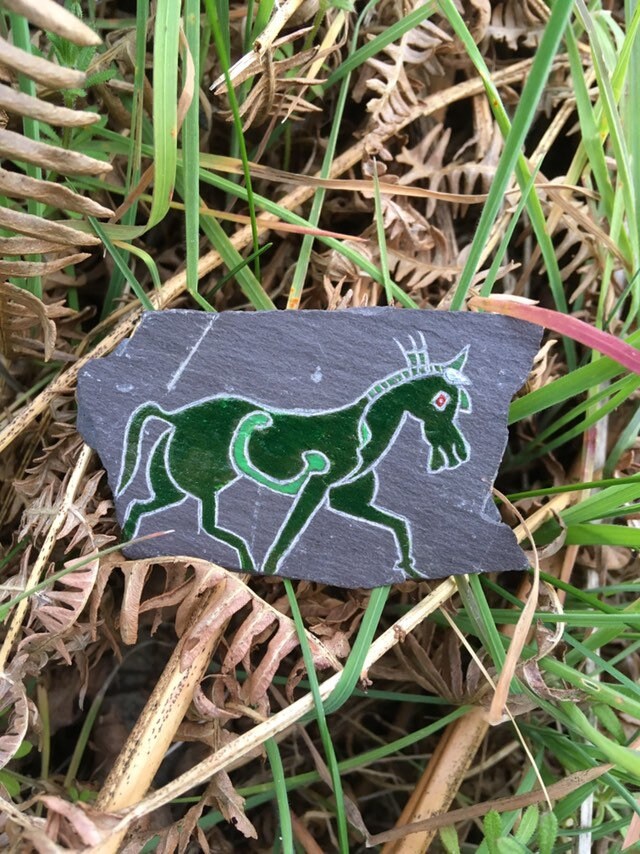 Inverurie Horse Hand Carved Pictish Brooch on Slate - Etsy UK