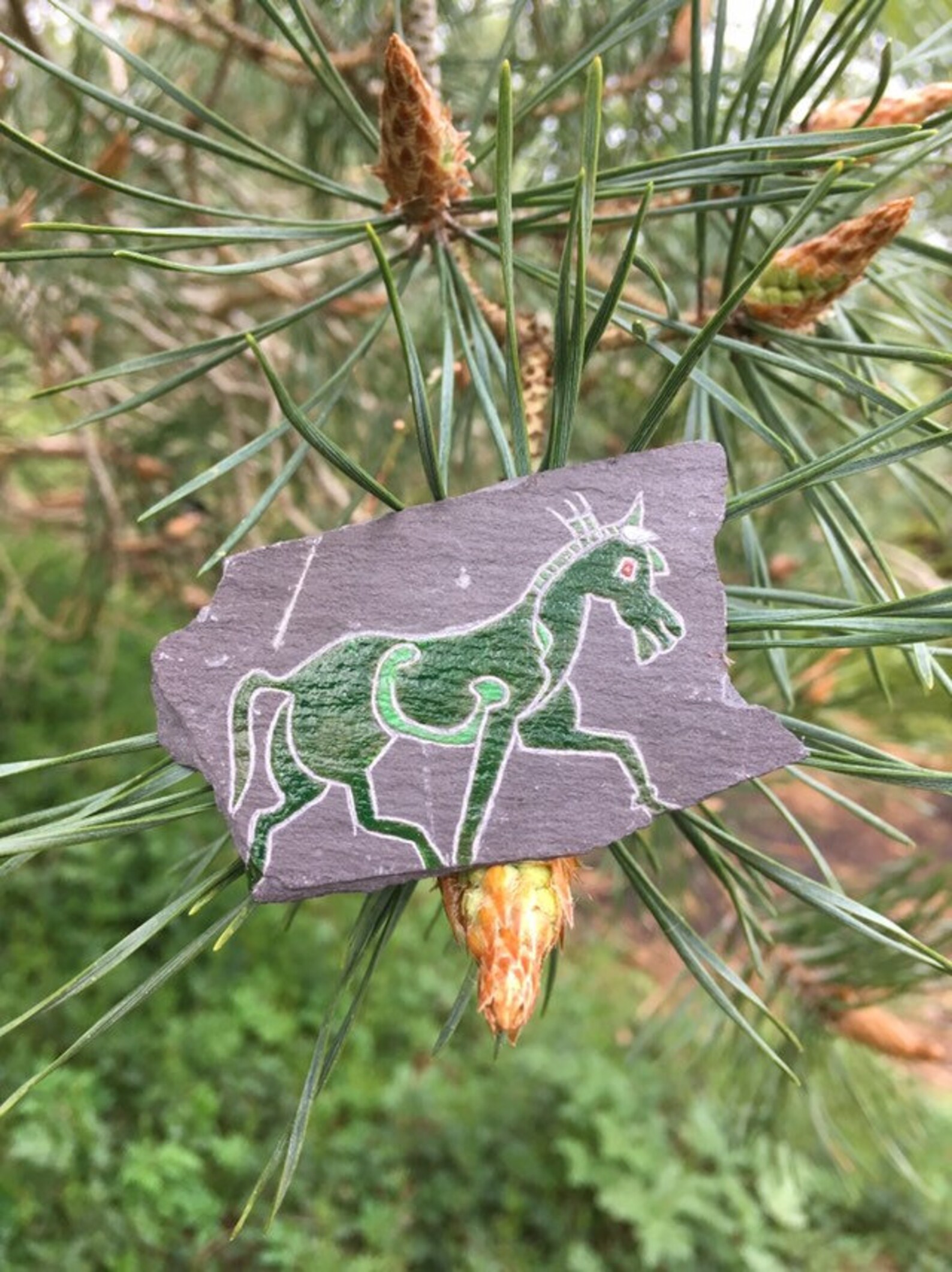 Inverurie Horse Hand Carved Pictish Brooch on Slate - Etsy