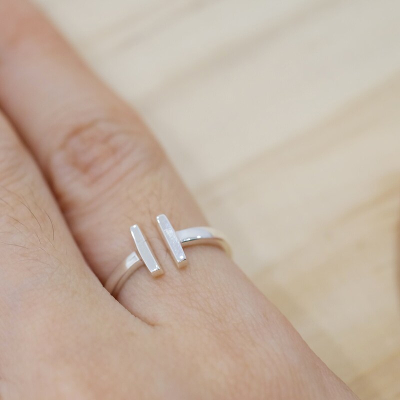 Bar Ring Silver - Etsy