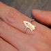 Sterling Silver Rocket Ship Ring,space Jewelry,dainty Ring,rocket Ring ...