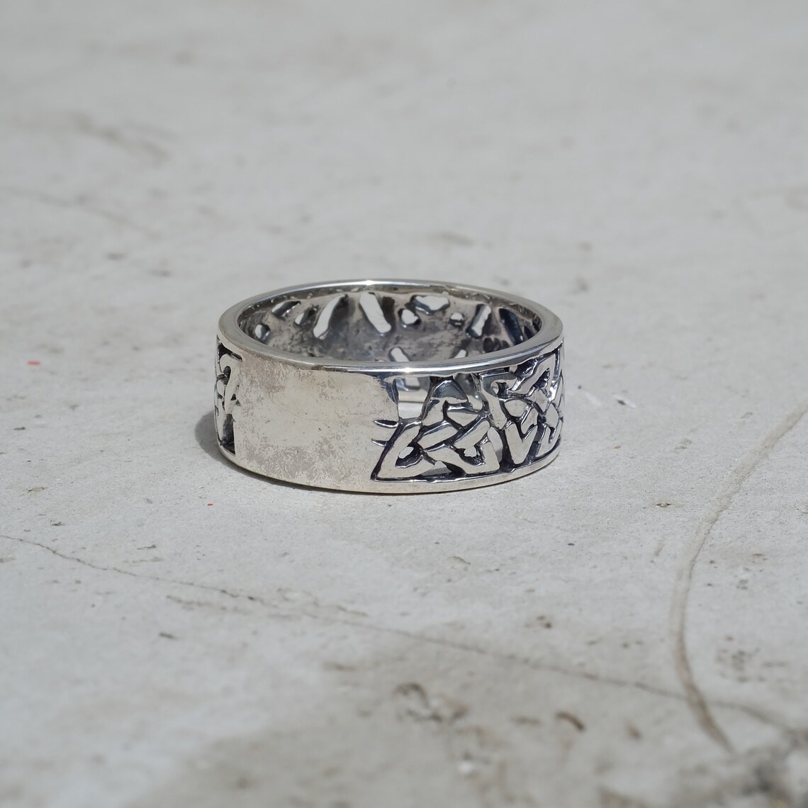 Sterling Silver Norse Viking Band Ringceltic Knot Ringviking | Etsy