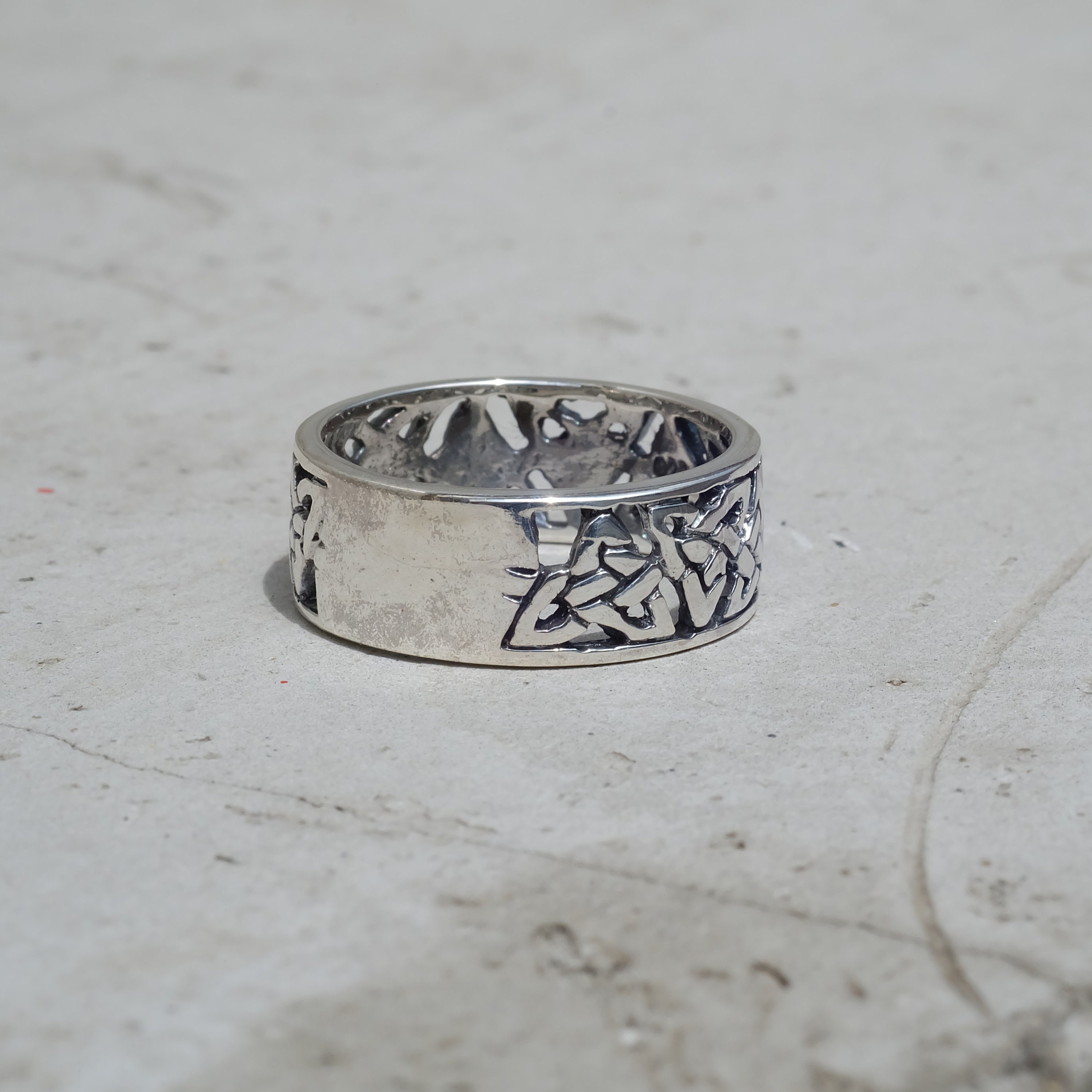 Sterling Silver Norse Viking Band RingCeltic knot ringViking | Etsy