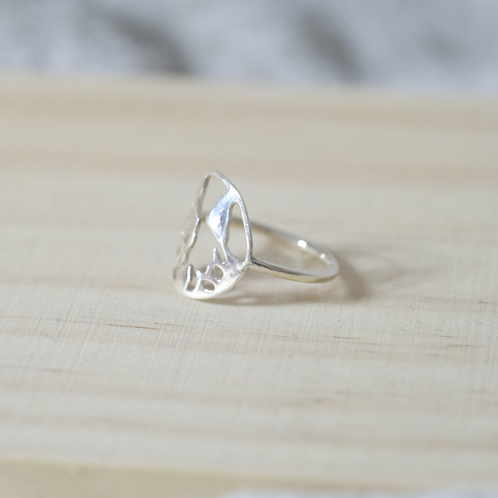 Sterling Silver World Map Ringtravel Gifttravel - Etsy