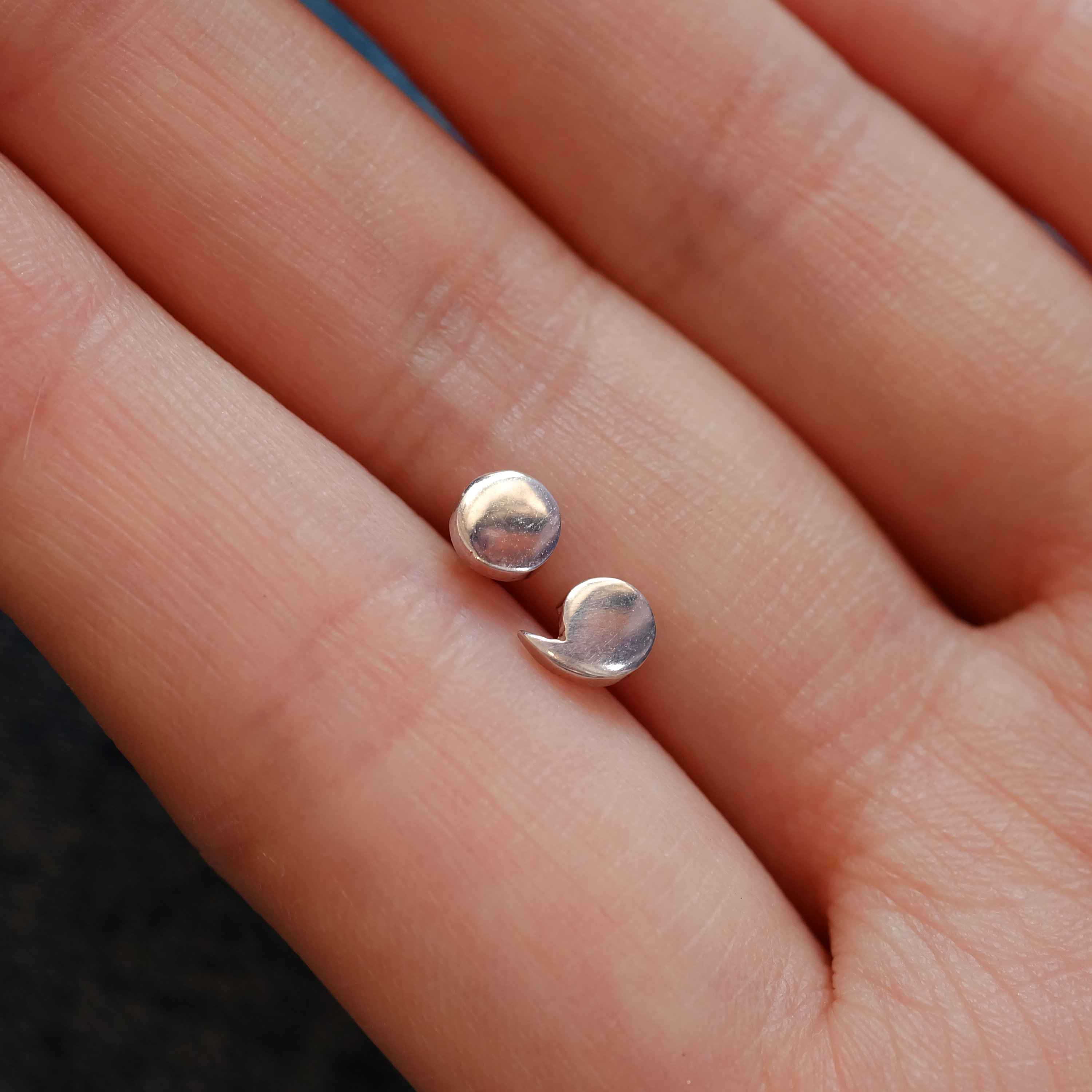 Sterling Silver Semicolon EarringSemicolon JewelryDainty | Etsy