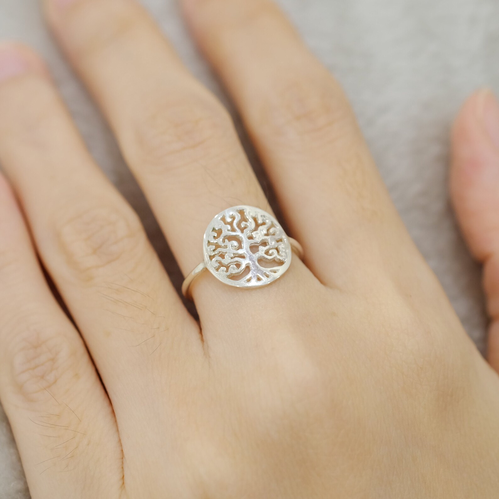 Sterling Silver Tree Of Life RingBridesmaid Gift Lace | Etsy