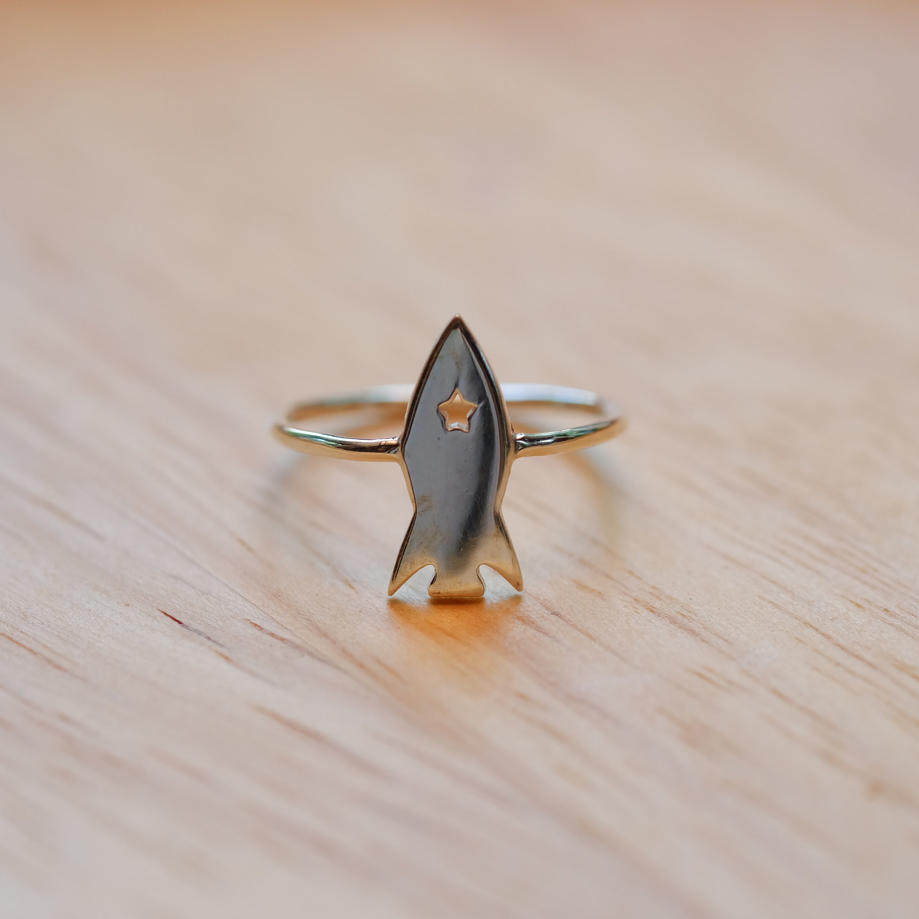 Sterling Silver Rocket Ship Ringspace Jewelrydainty | Etsy