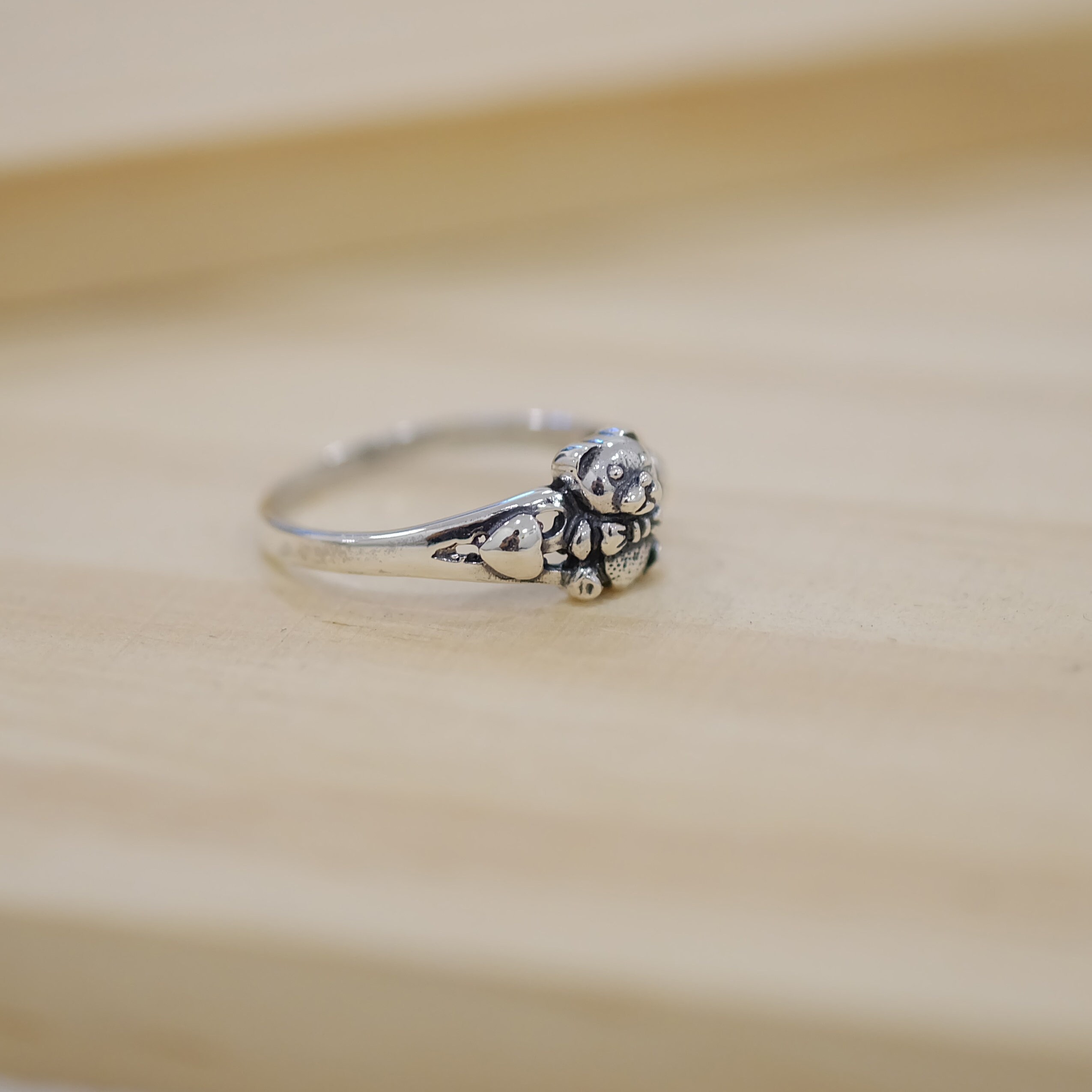 Sterling Silver Vintage Bear Ring Teddy Bear Ring Animal - Etsy España