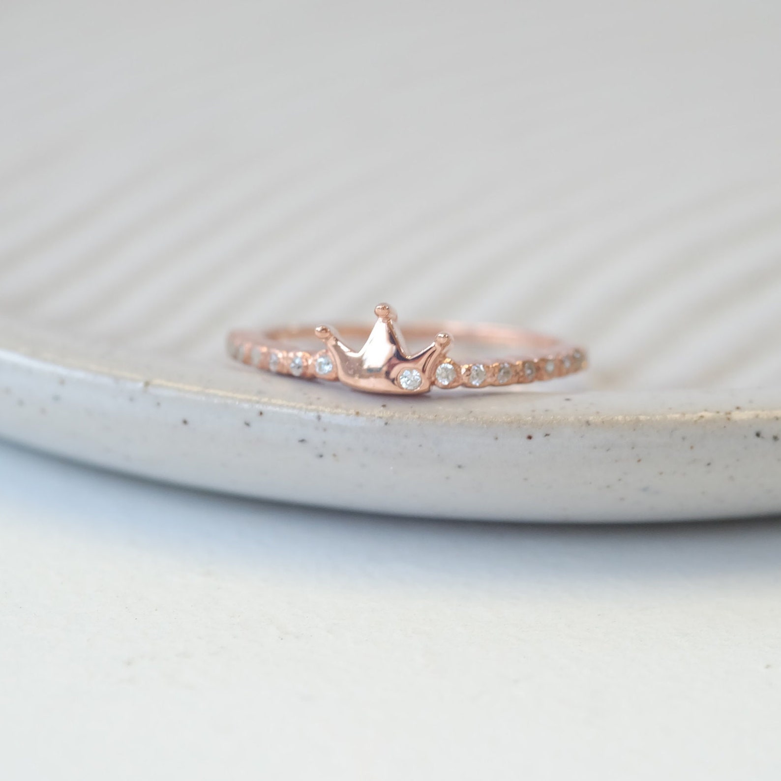 Sterling Silver Princess Crown Ringanniversary Ringcz | Etsy