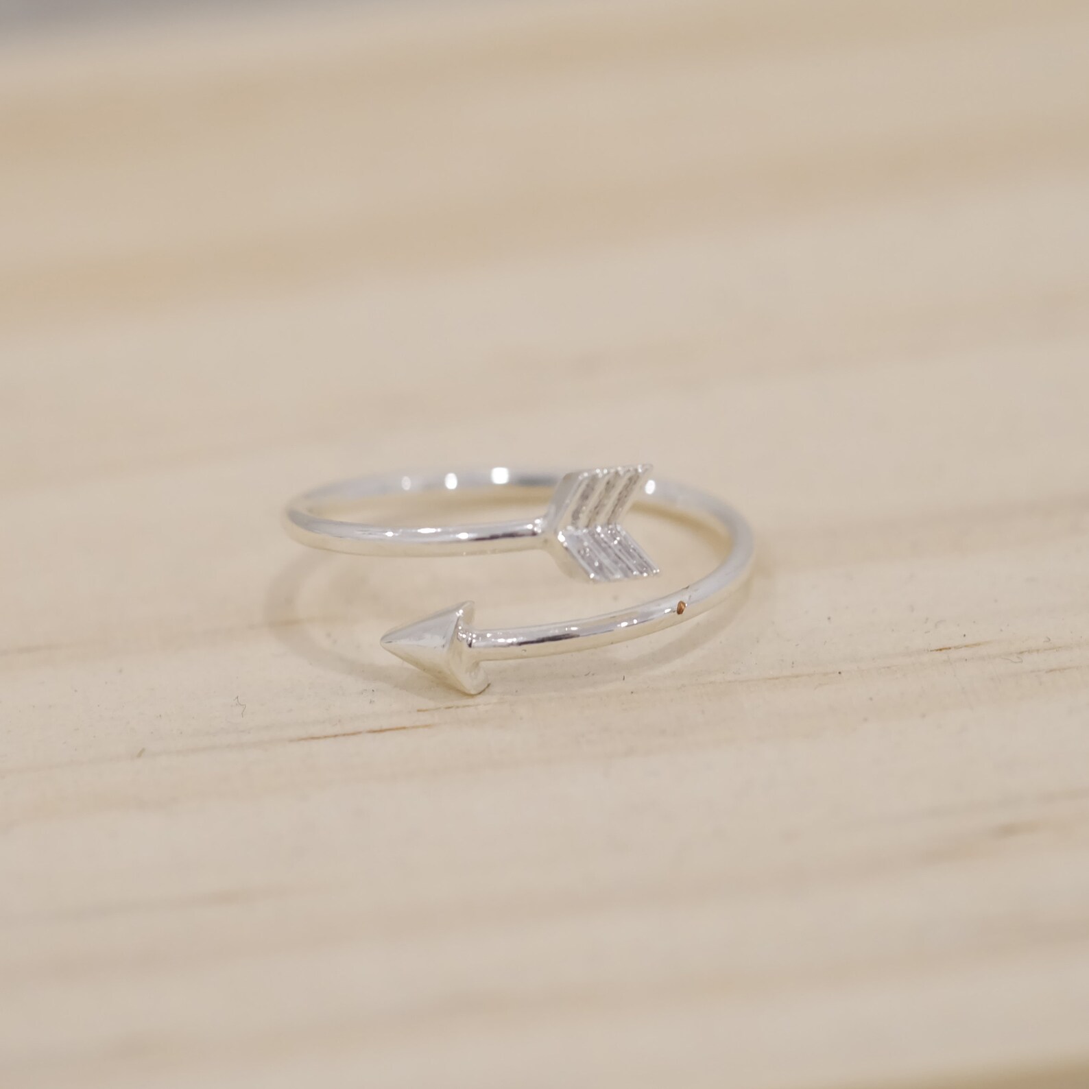 Sterling Silver Sideways Arrow Ringcelebrity Style Double - Etsy
