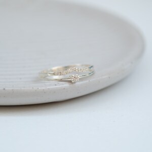 Sterling Silver Delicate Chevron Ring,vermeil,thin,dainty Skinny Band ...