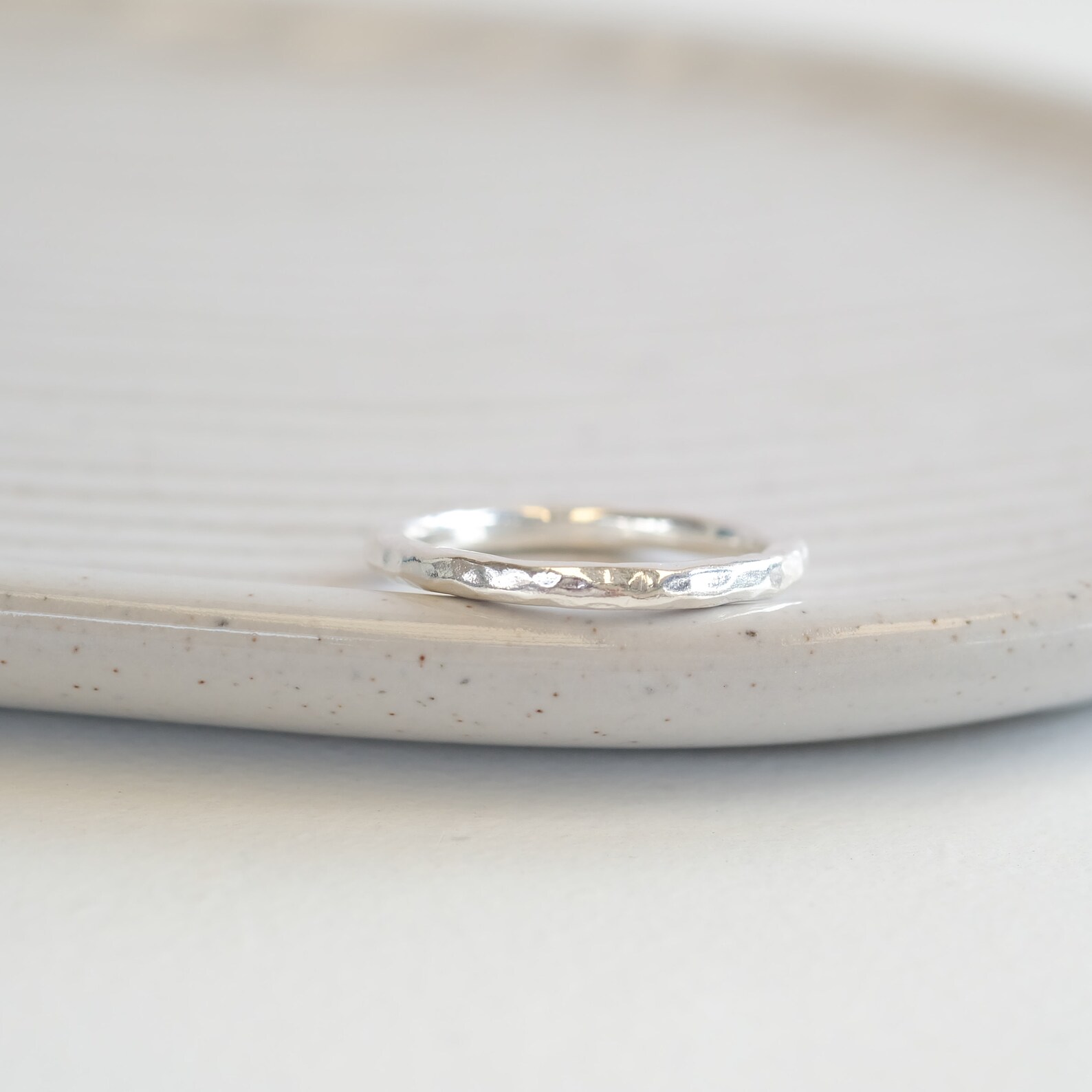 3MM Hammered Silver Band Ringsilver Plain Ringwedding - Etsy