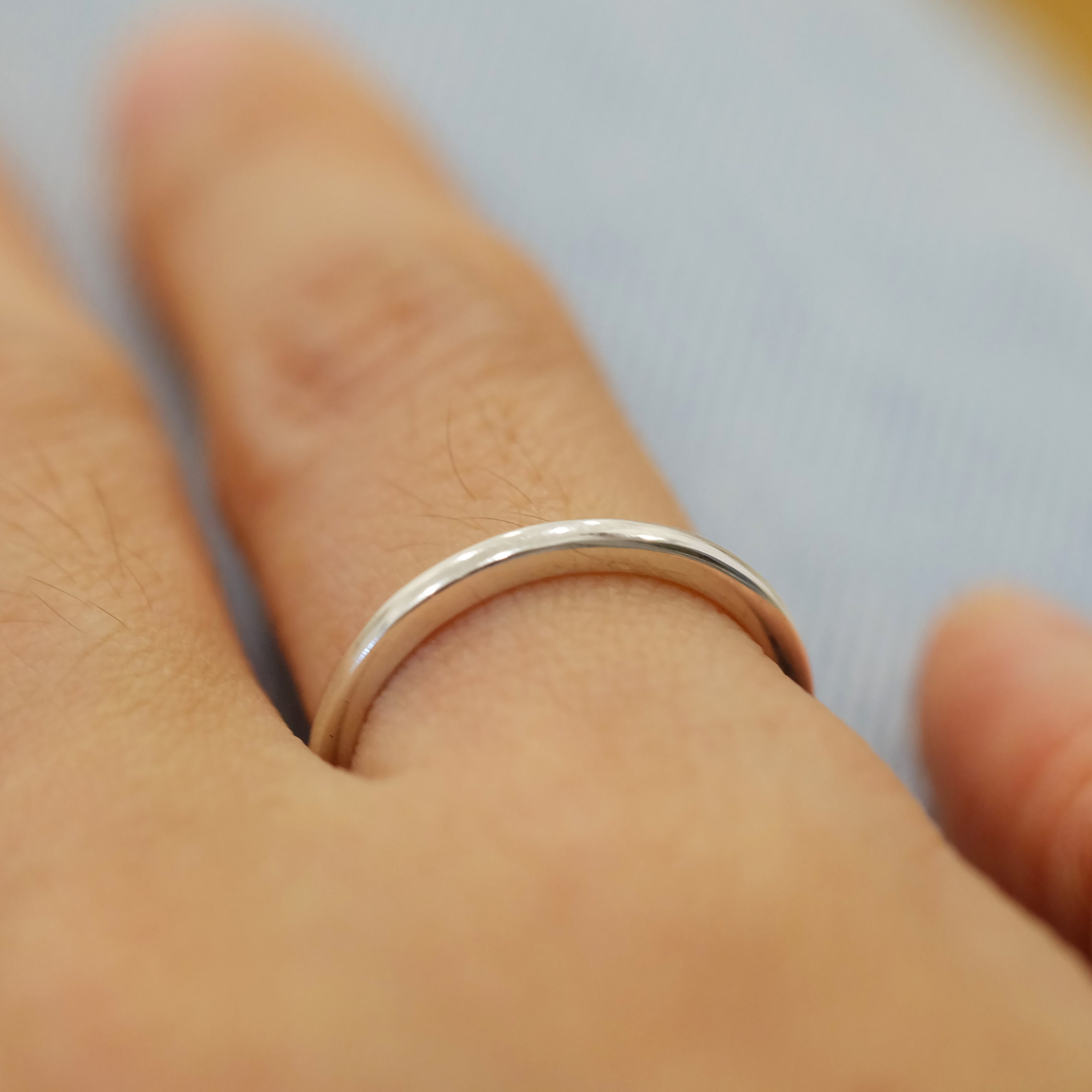 Sterling Silver Stacking Ring Settextured Ring Settextured | Etsy