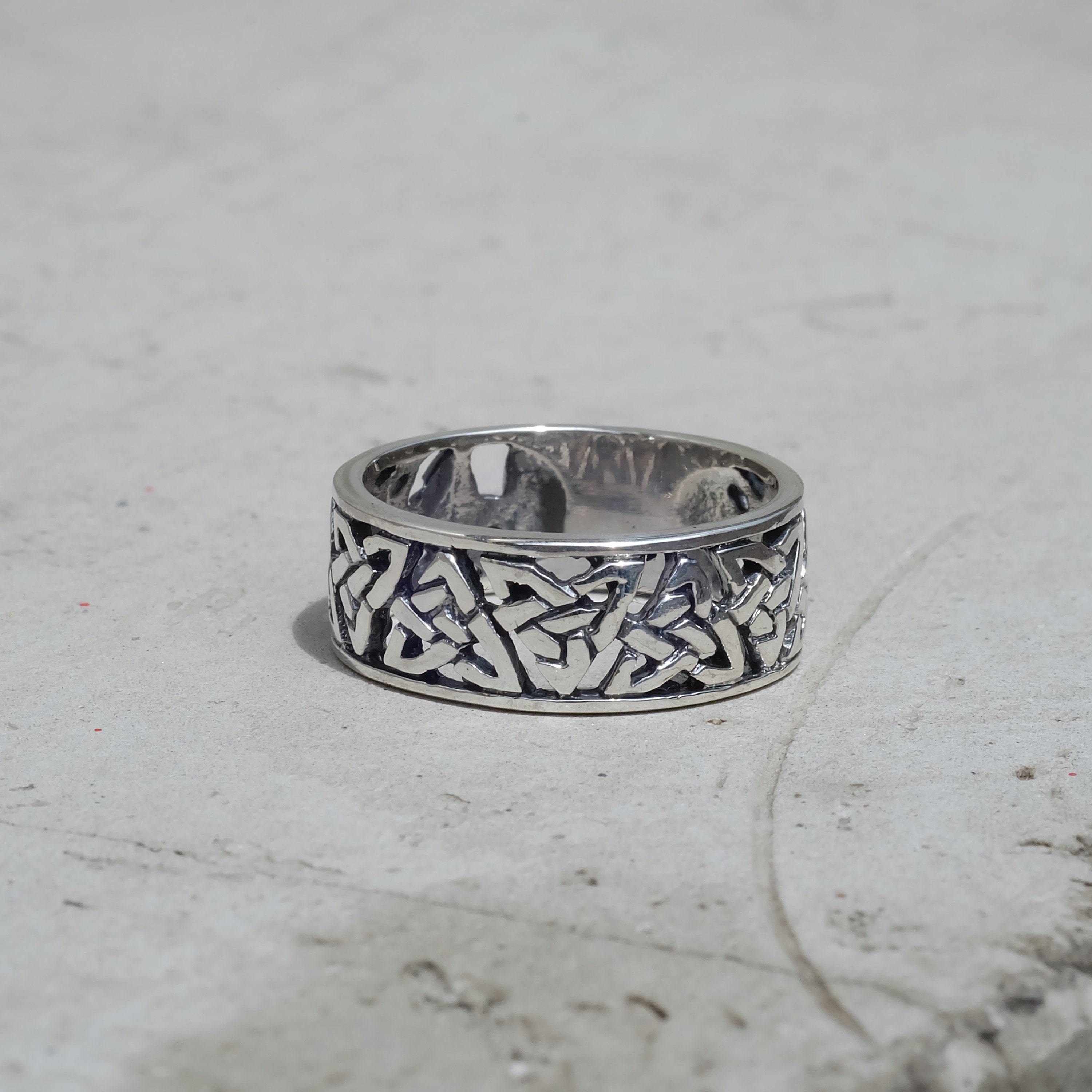Sterling Silver Norse Viking Band RingCeltic knot ringViking | Etsy