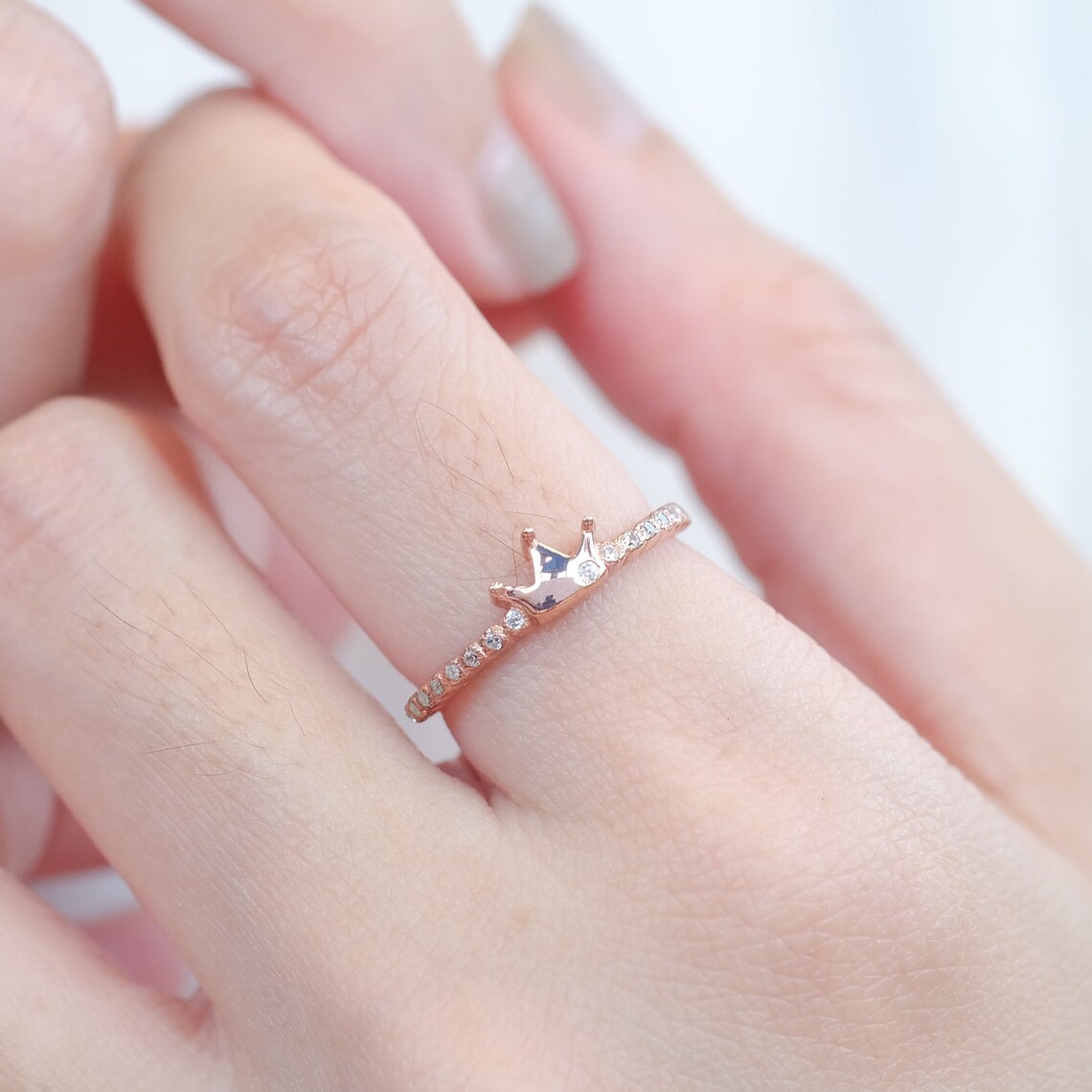 Sterling Silver Princess Crown Ringanniversary Ringcz | Etsy