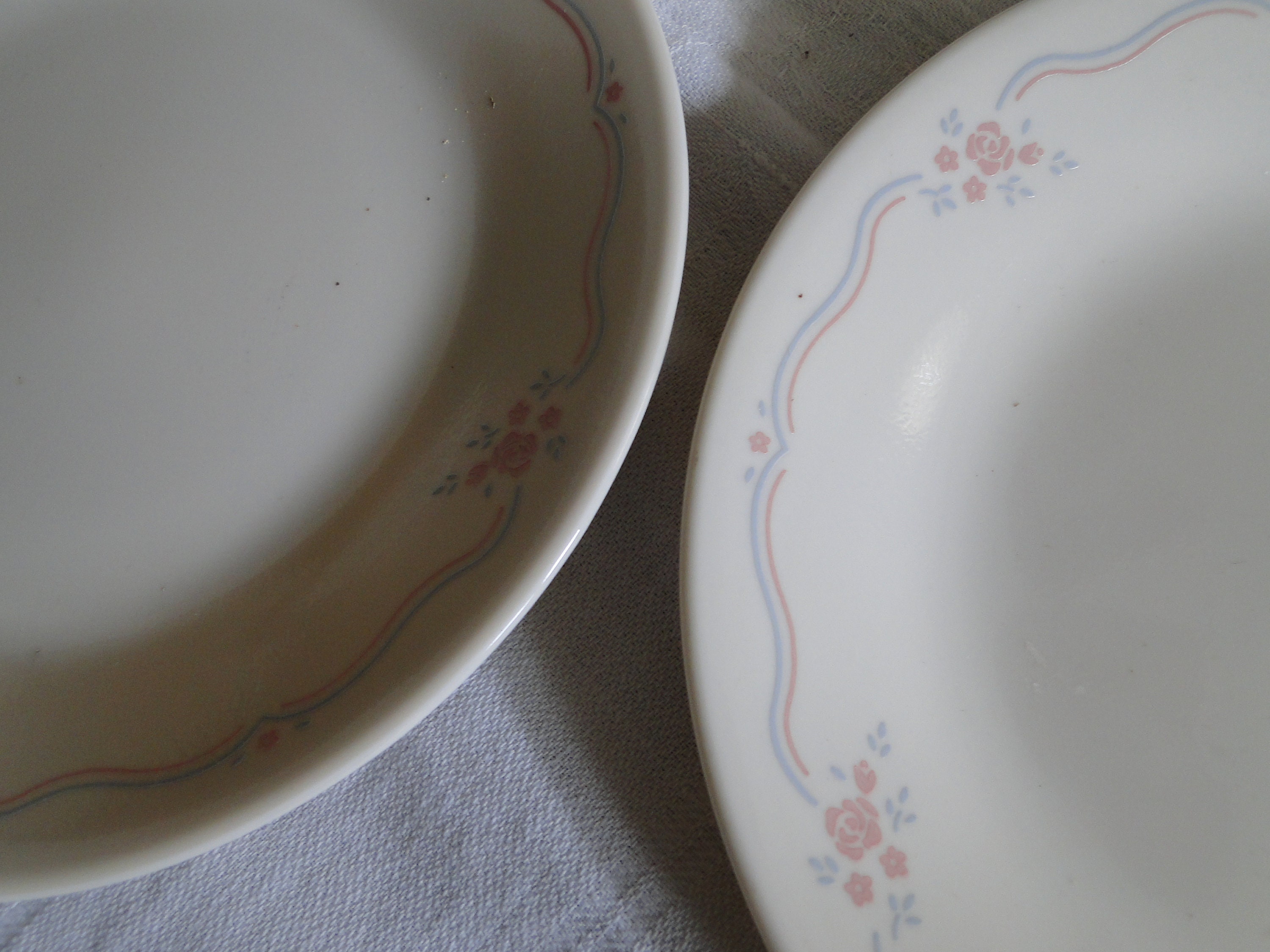 Set of 2 Corning Corelle ENGLISH BREAKFAST Pattern 6-3/4" Bread Plates ...