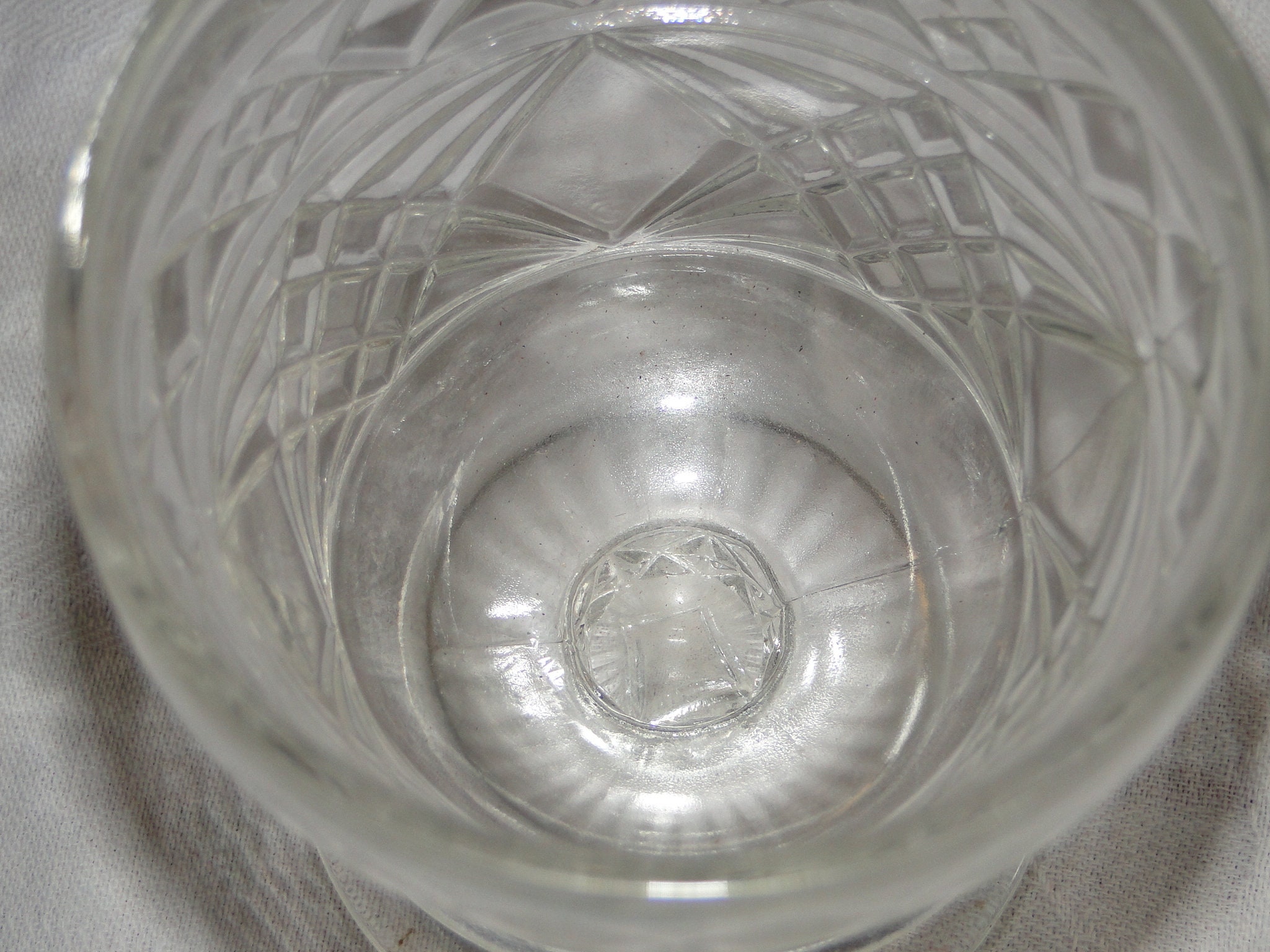 Hazel Atlas GOTHIC Pattern Big Top Peanut Butter Promo 8oz Sherbet Cup ...