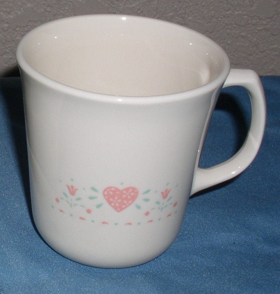 Set of 2 Corning Corelle FOREVER YOURS Pattern Suprema Style Coffee ...