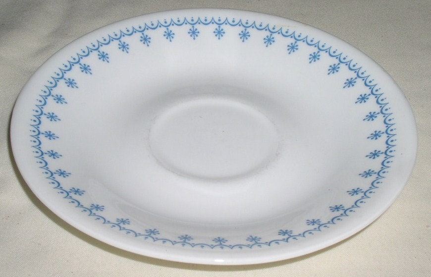Set of 2 Corning Corelle SNOWFLAKE BLUE Pattern Saucers - Etsy