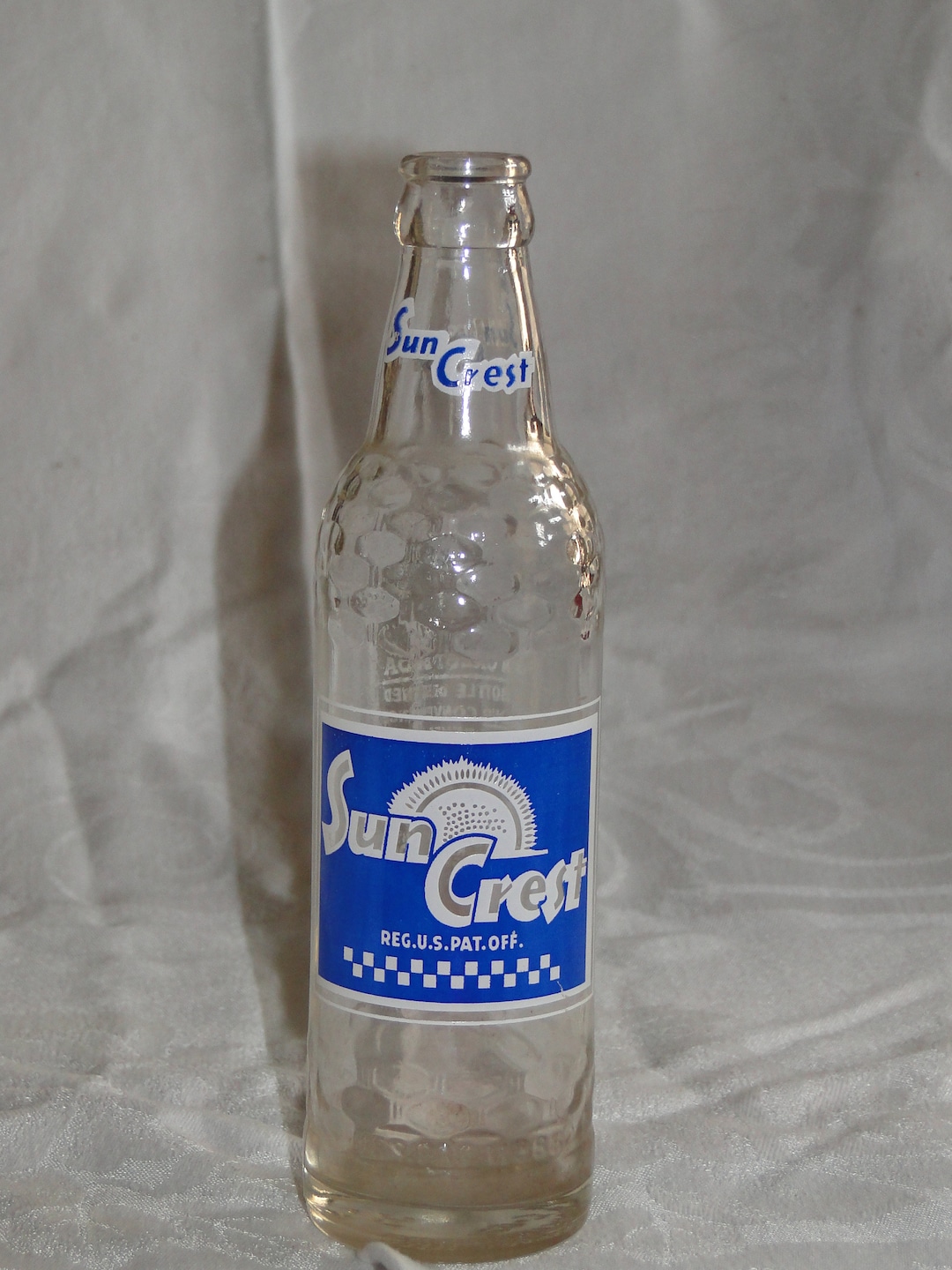 1950s Sun Crest Clear Glass 10oz Soda Bottle (liberty Glass) - Etsy