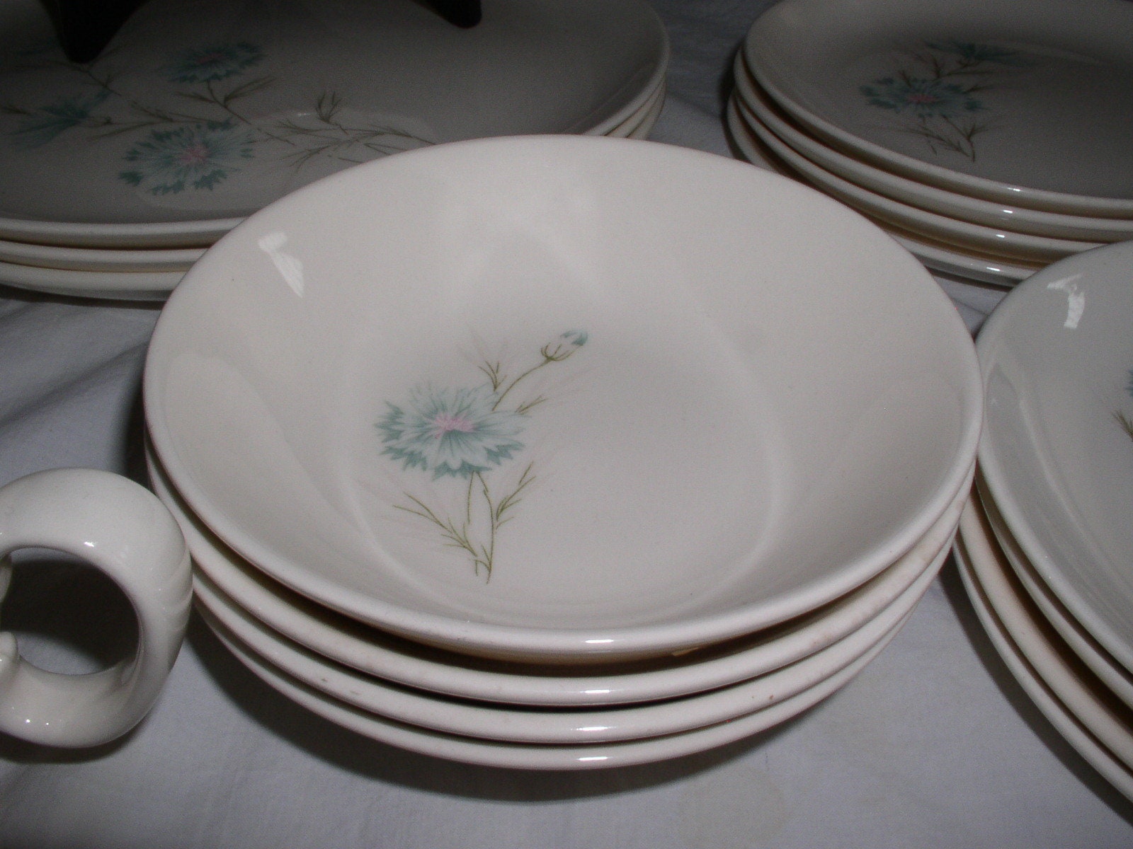 Taylor Smith Taylor TST Boutonniere Pattern 20 Piece Dinnerware Set ...