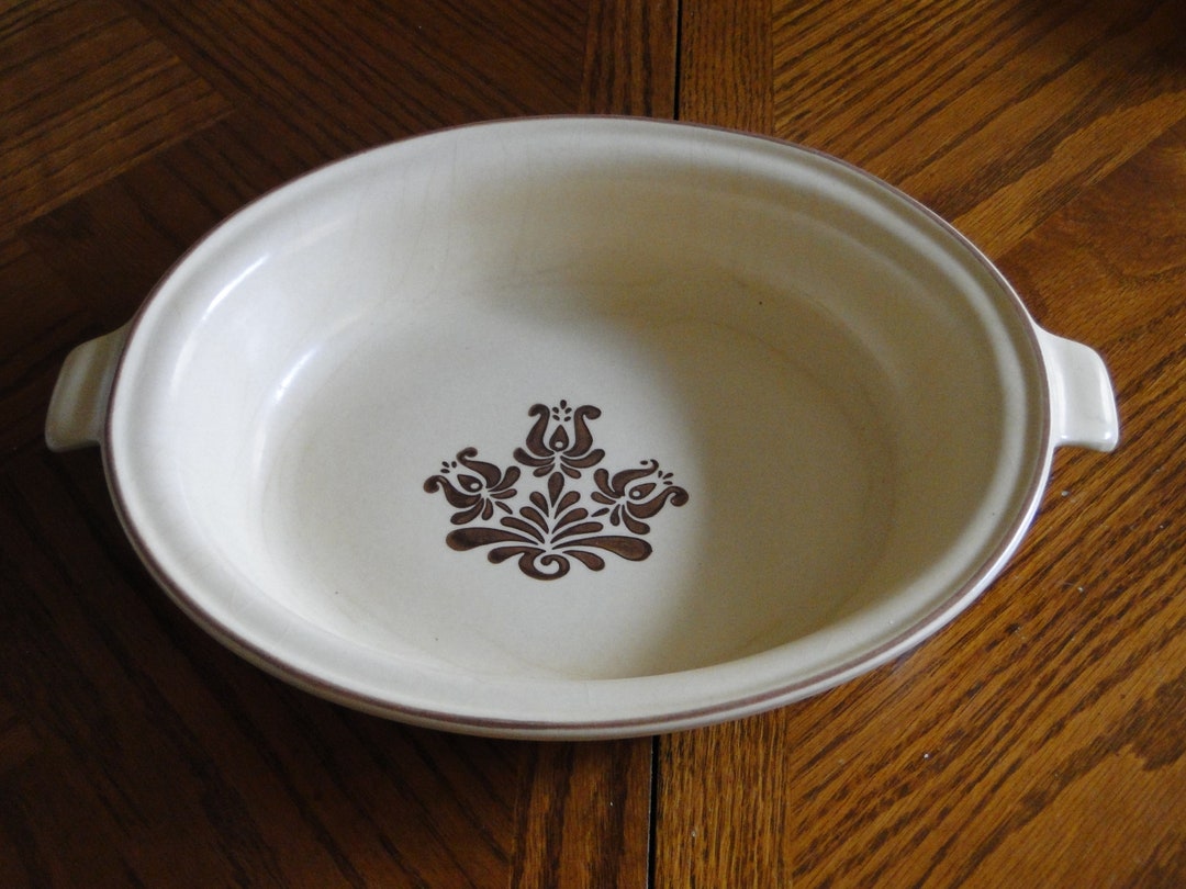 Pfaltzgraff VILLAGE Pattern Oval Tab Handled Serving Bowl - Etsy